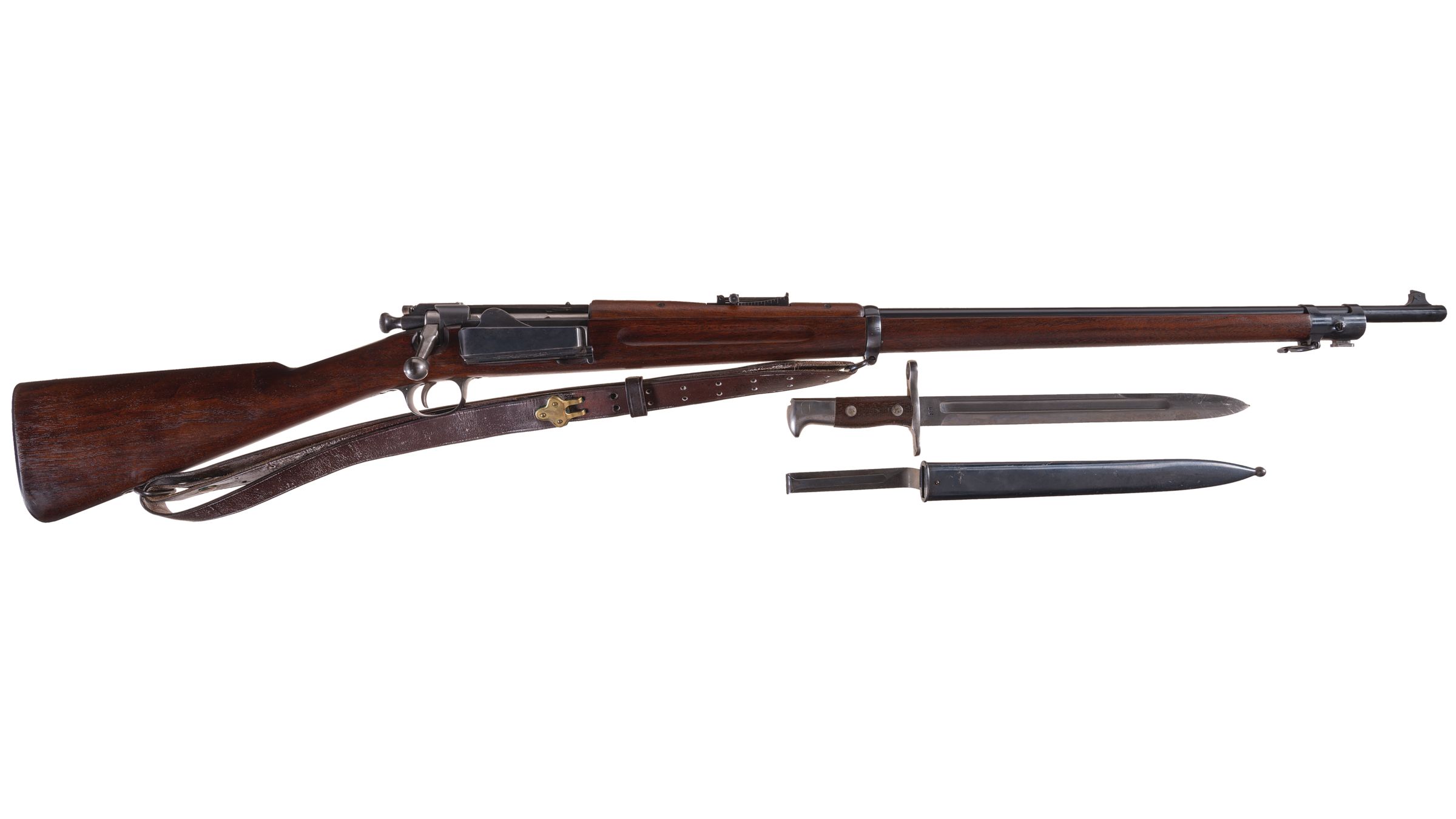 Springfield M1896 Krag-Jorgensen Bolt Action Rifle w- Bayonet | Rock ...