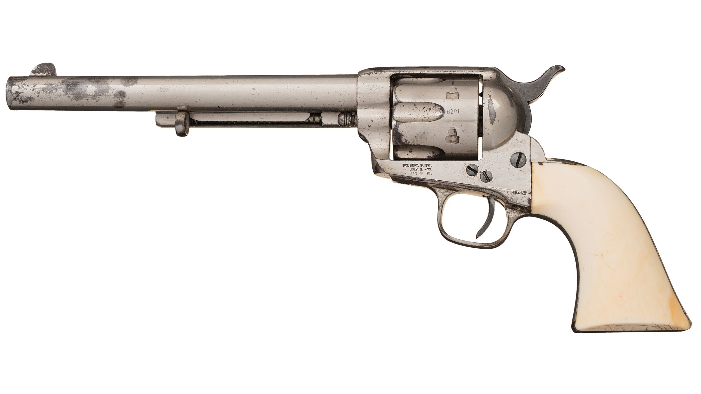Fine Nickel Plated Black Powder Frame Colt SAA Revolver | Rock Island ...