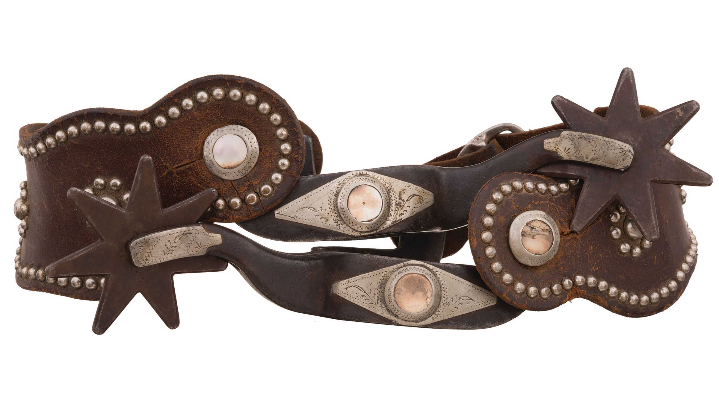 Kelly Bros. & Parker No. 58 'Mother of Pearl' Pattern Spurs | Rock ...