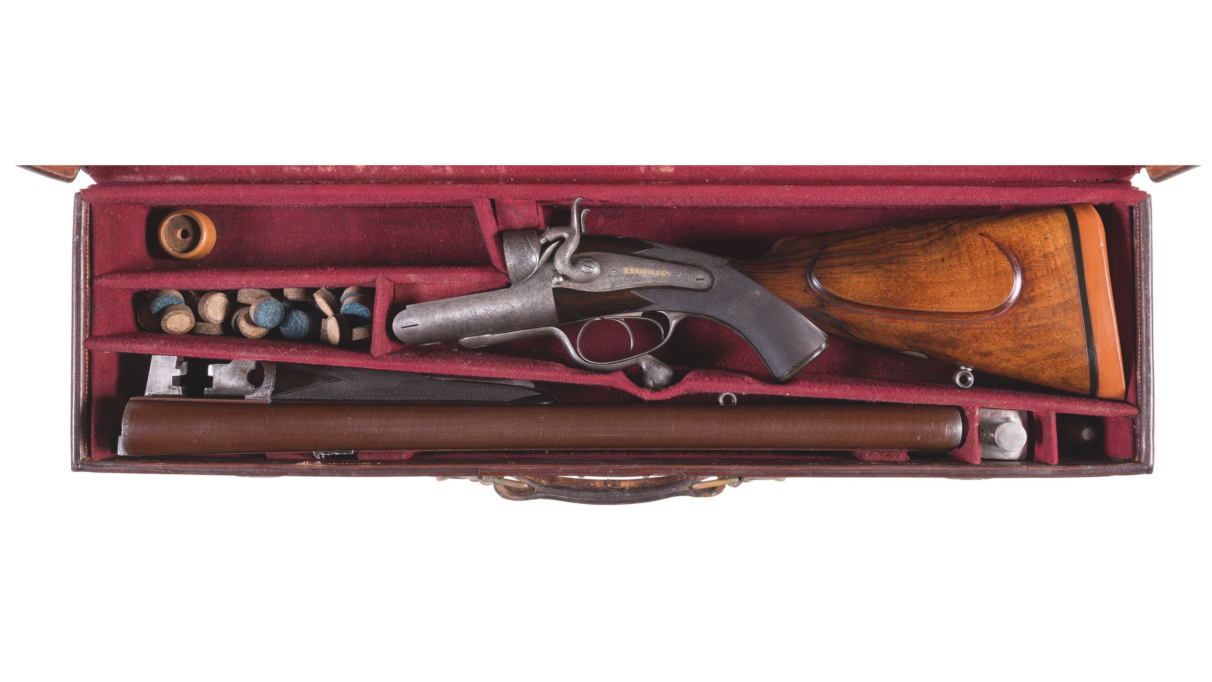 Engraved-Inlaid 4 Bore Rodda & Co. Hammer Double Barrel Rifle | Rock ...