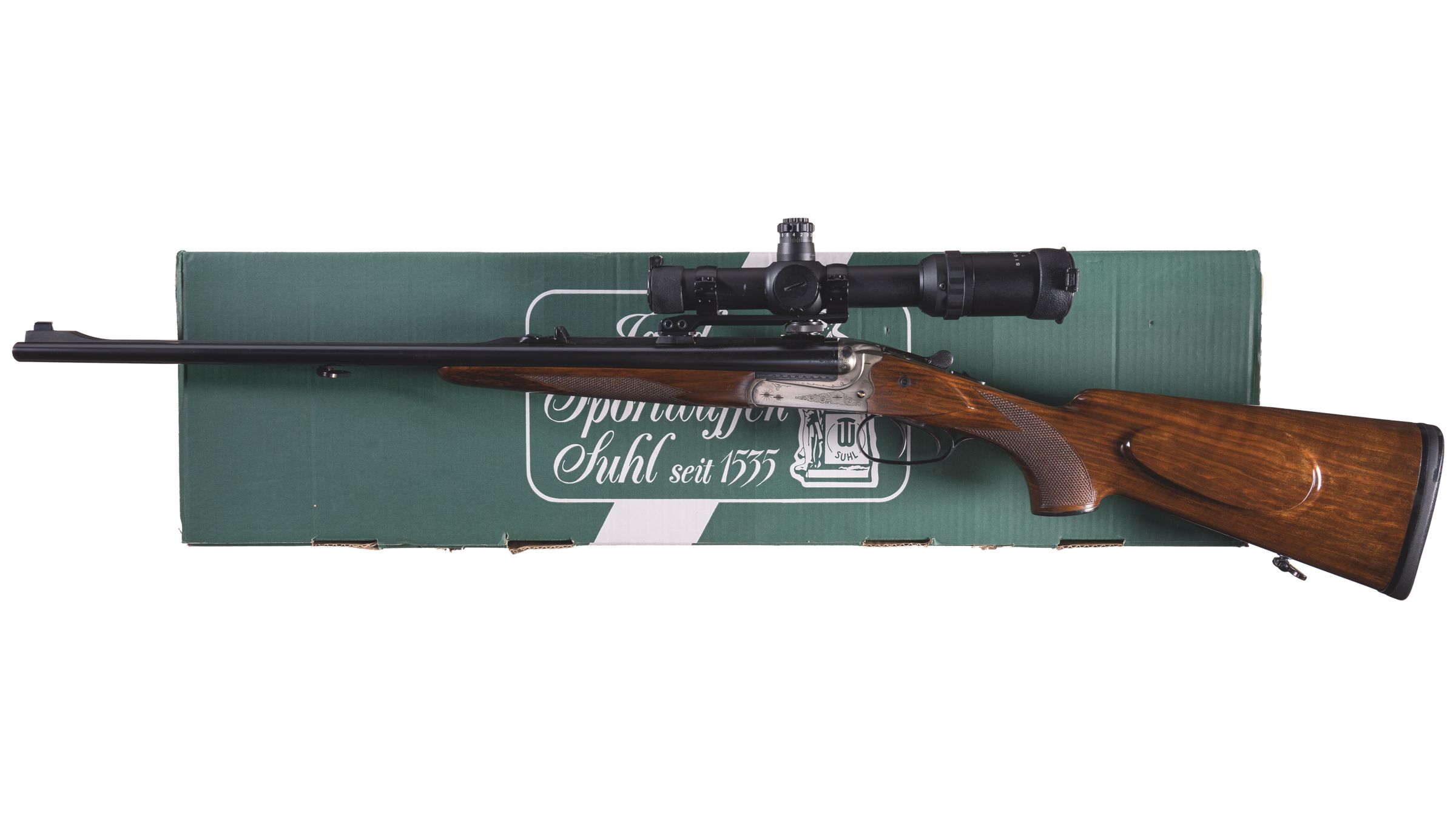 Engraved Gebruder Merkel Model 140-2 Double Rifle with Scope | Rock ...