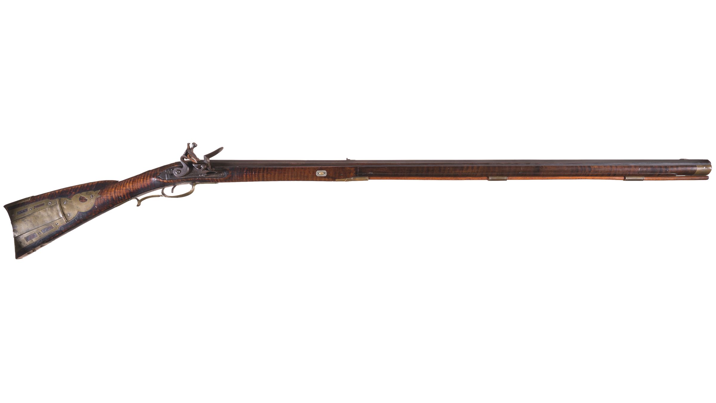 Flintlock American Long Rifle with 'Horse Head' Patch Box | Rock Island ...