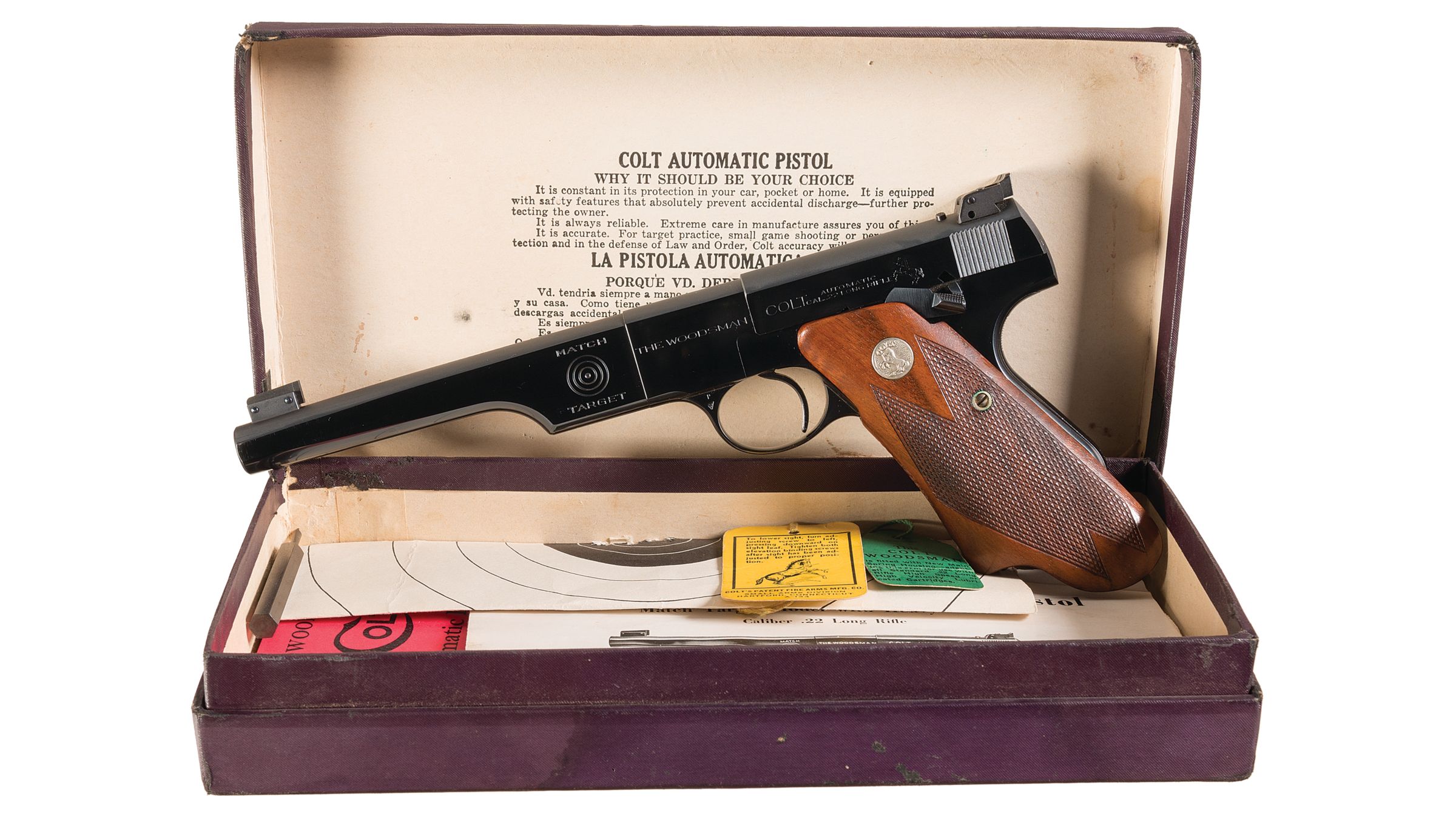 Excellent Colt 1st Series Match Target Woodsman with Box | Rock Island ...