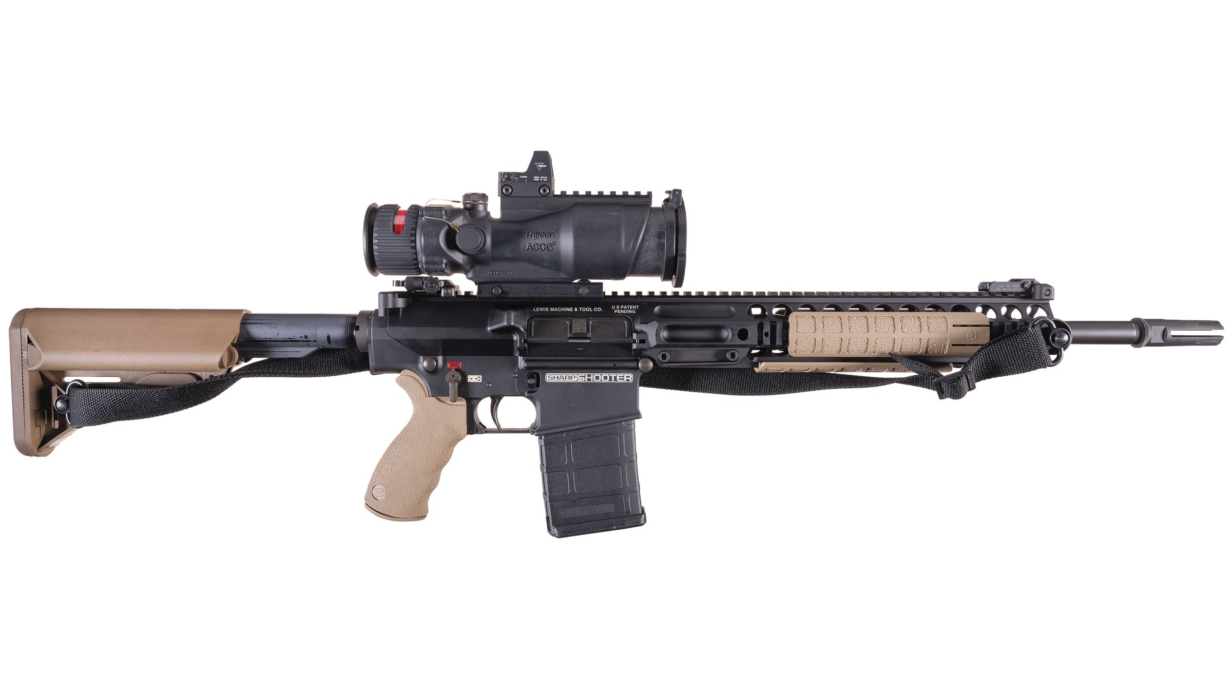 Lewis Machine & Tool LM308MWS Semi-Automatic Rifle with Scope | Rock ...