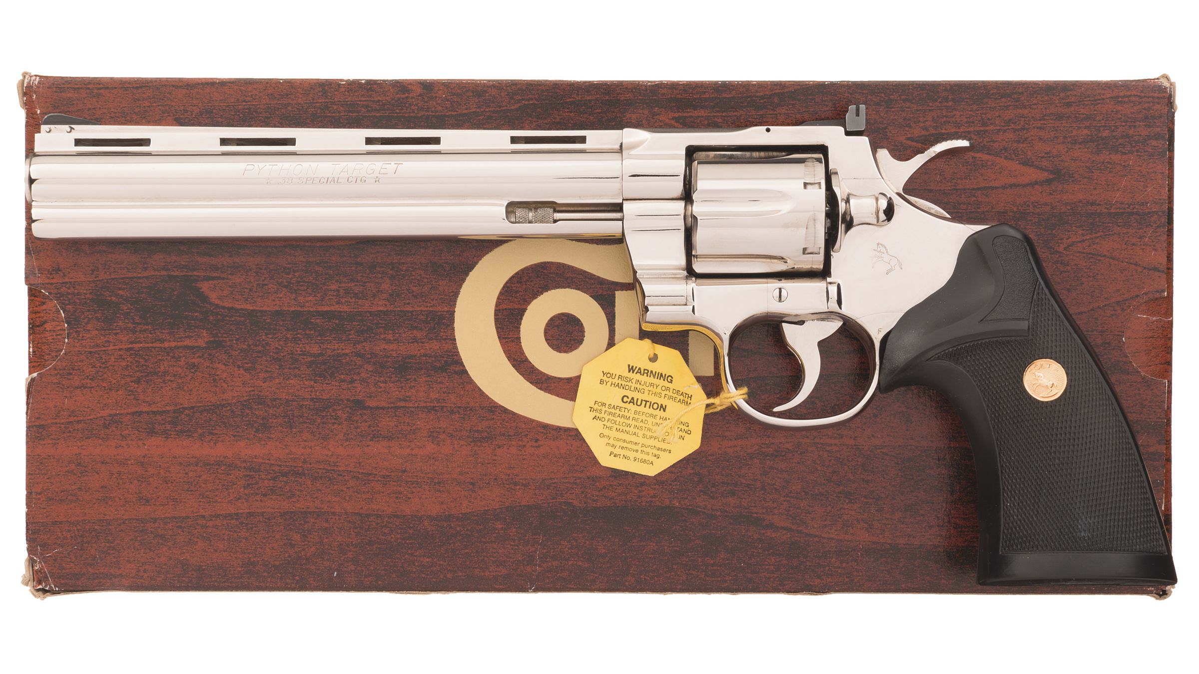 Scarce Nickel Finished Colt Python Target Double Action Revolver | Rock ...