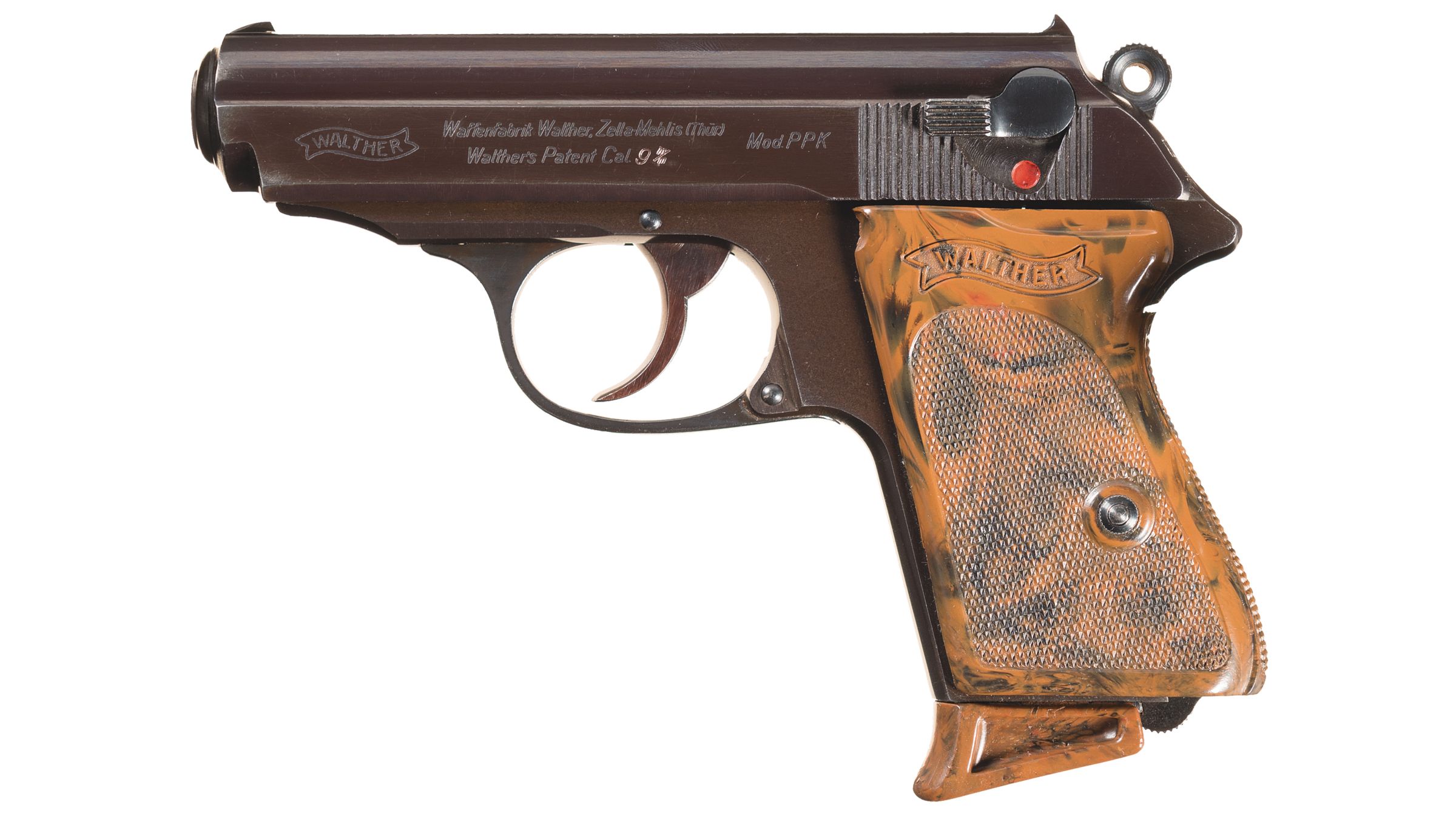 Excellent Walther 9mm PPK Semi-Automatic Pistol w-Holster | Rock Island ...