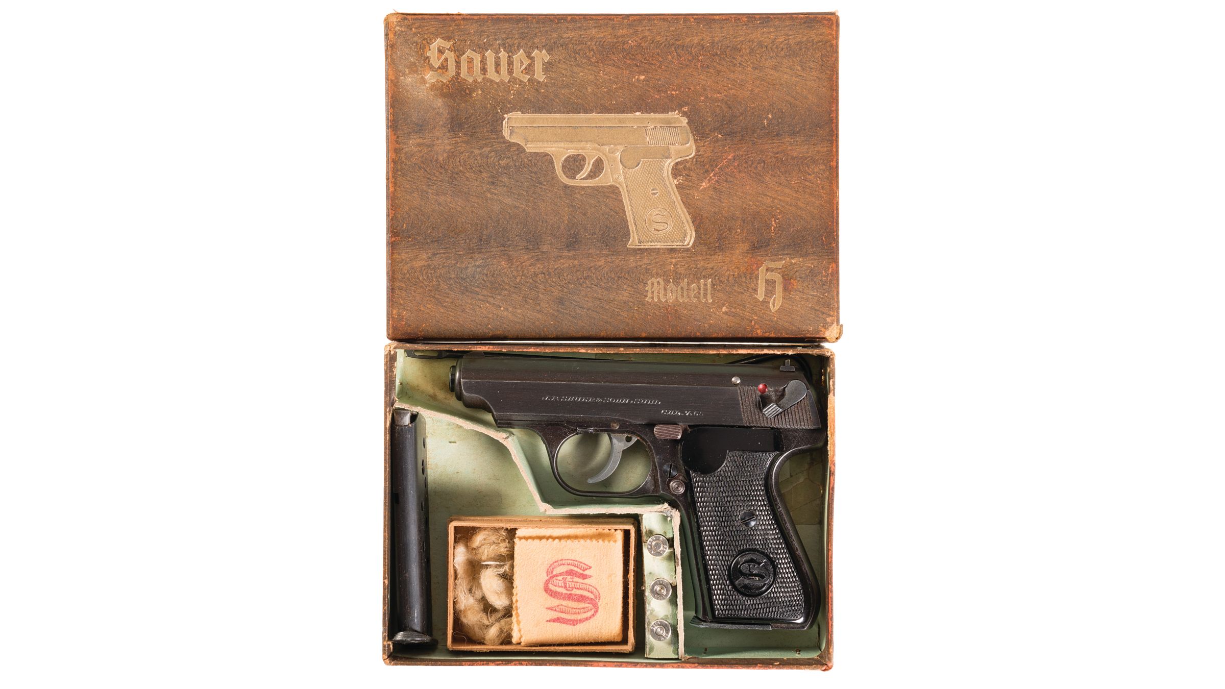 Sauer 38H Pistol with Box, Accessories, Jim Cate Collection | Rock ...