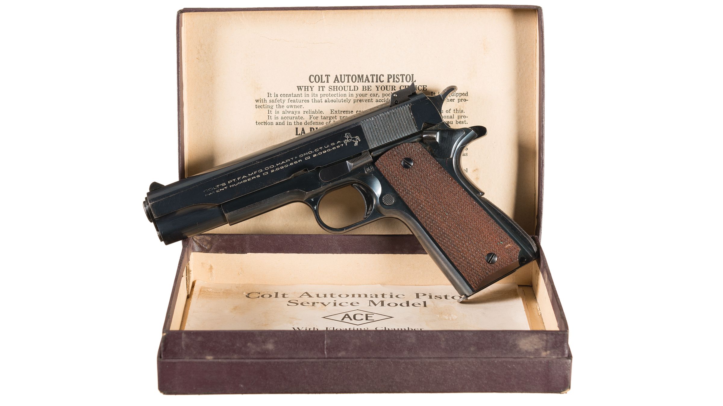 'W.B.' Inspected Colt Service Model Ace, with Box | Rock Island Auction