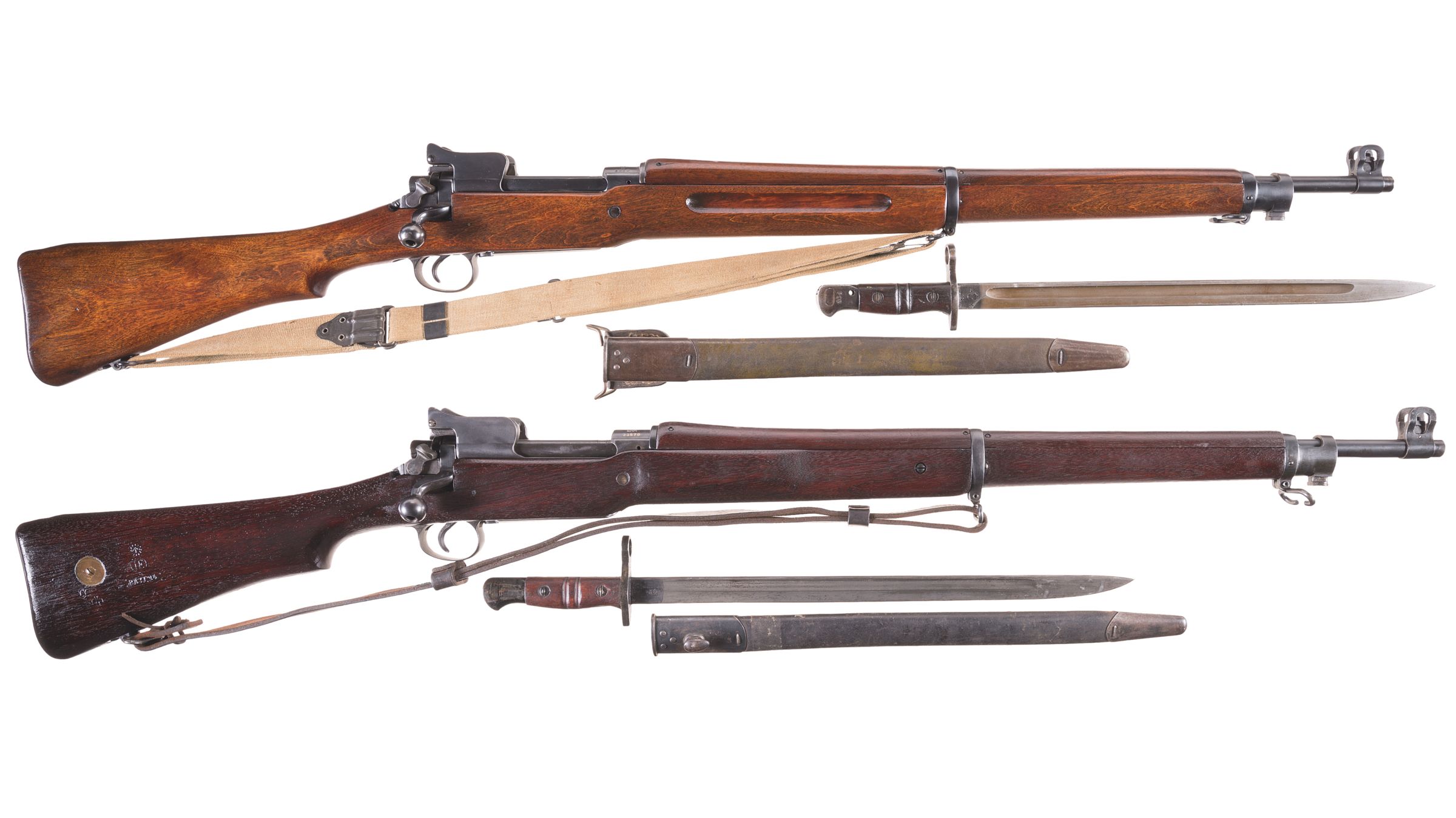 Two Military Bolt Action Rifles with Bayonets | Rock Island Auction
