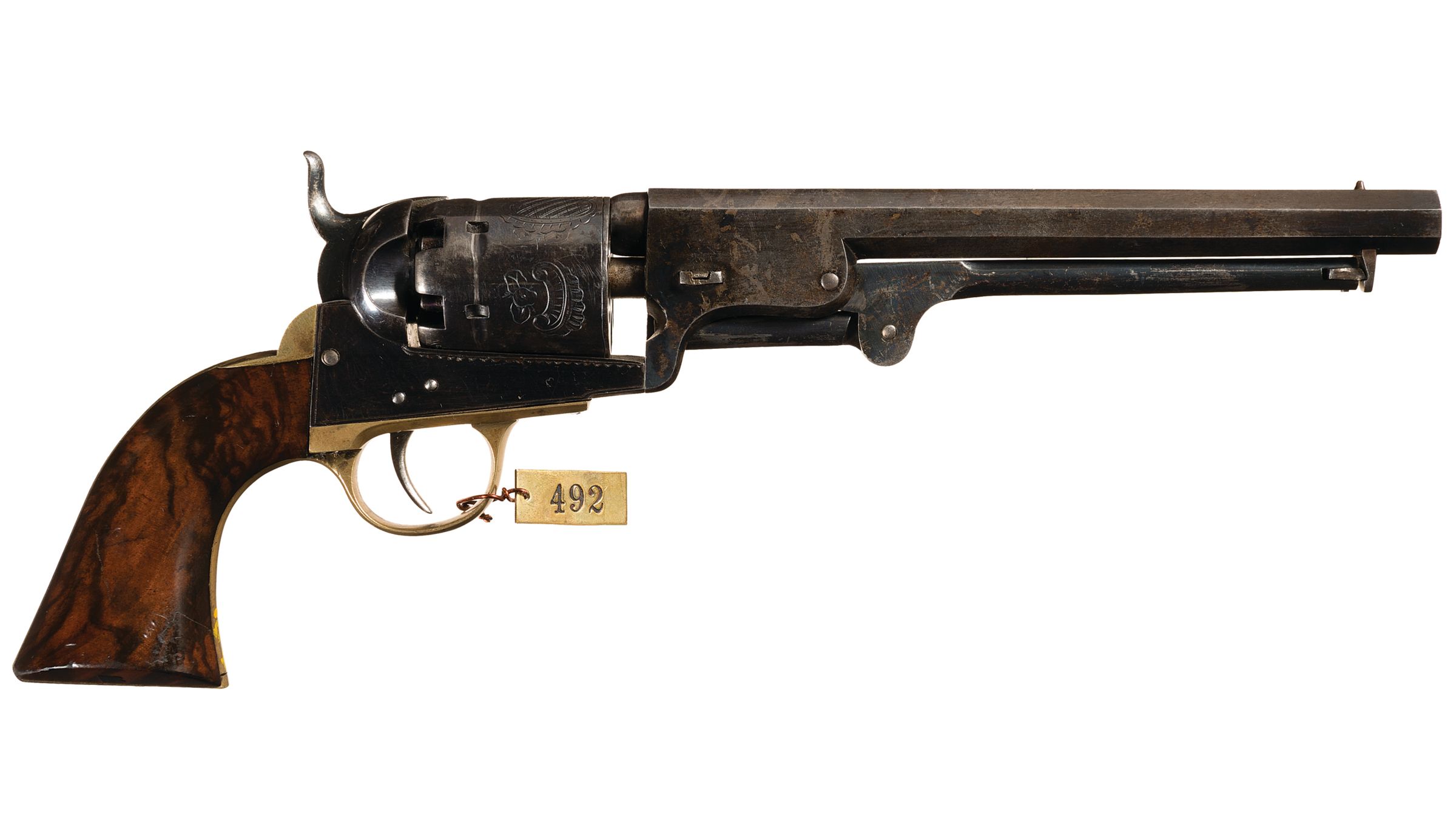 Engraved Belgian N. Gilon Colt Brevete Model 1851 Navy Revolver | Rock ...