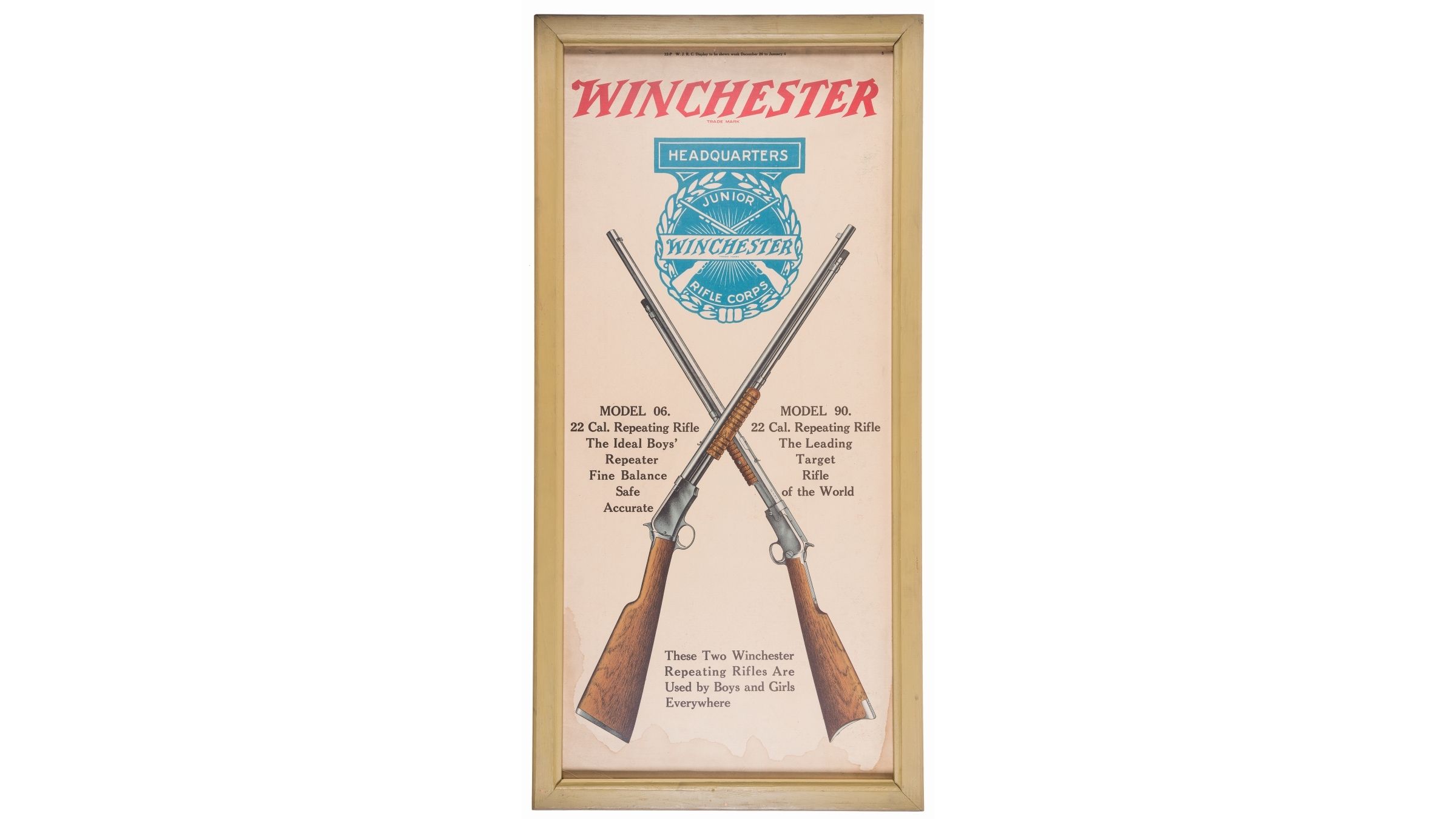 Double Sided Winchester Advertisement Print | Rock Island Auction
