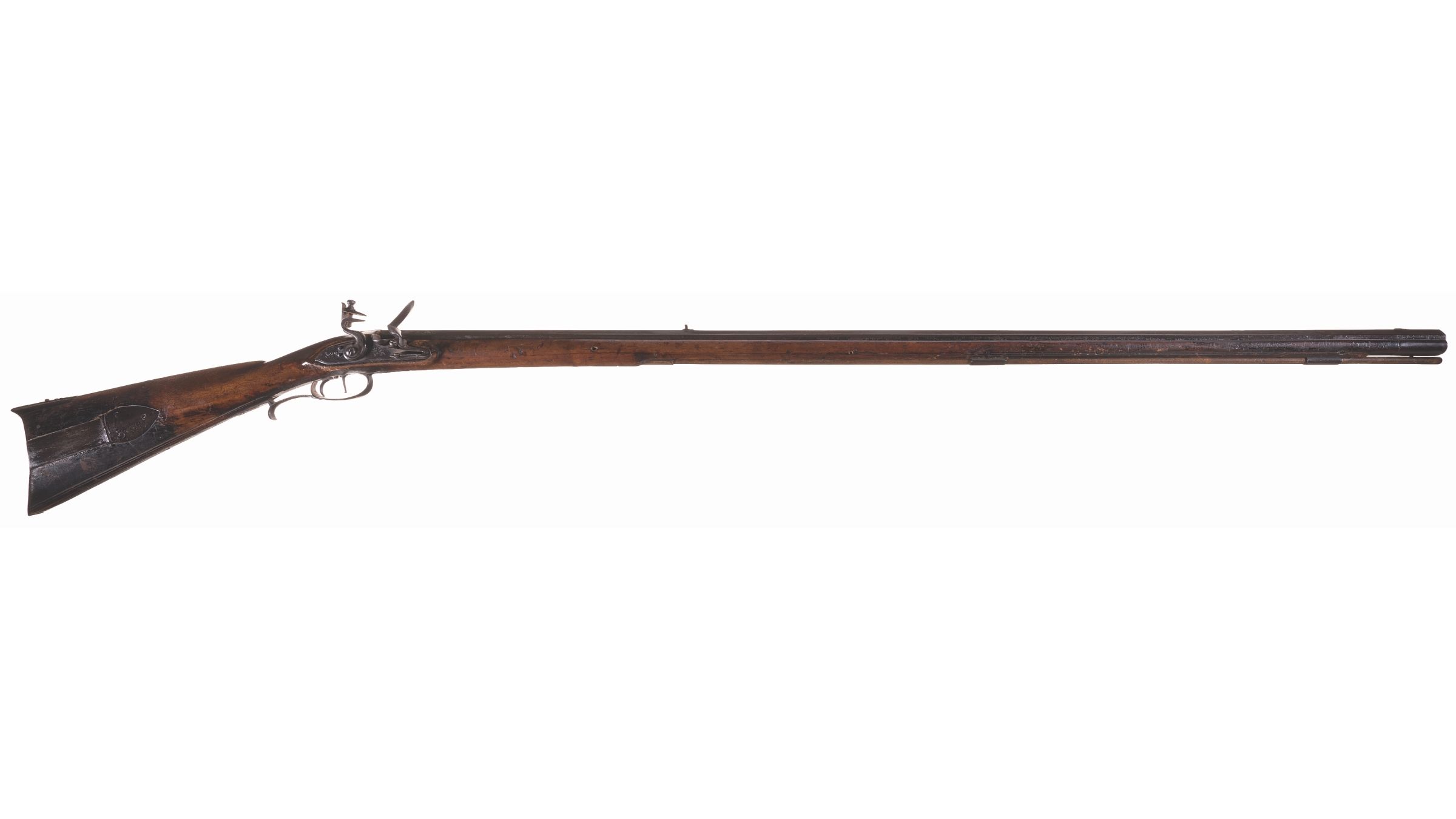 Iron-Mounted Golden Age Flintlock American Long Rifle | Rock Island Auction