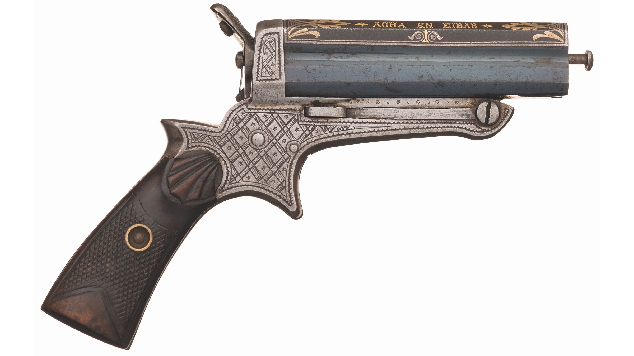 Engraved Four Shot Pocket Pistol Serial Number 1 | Rock Island Auction