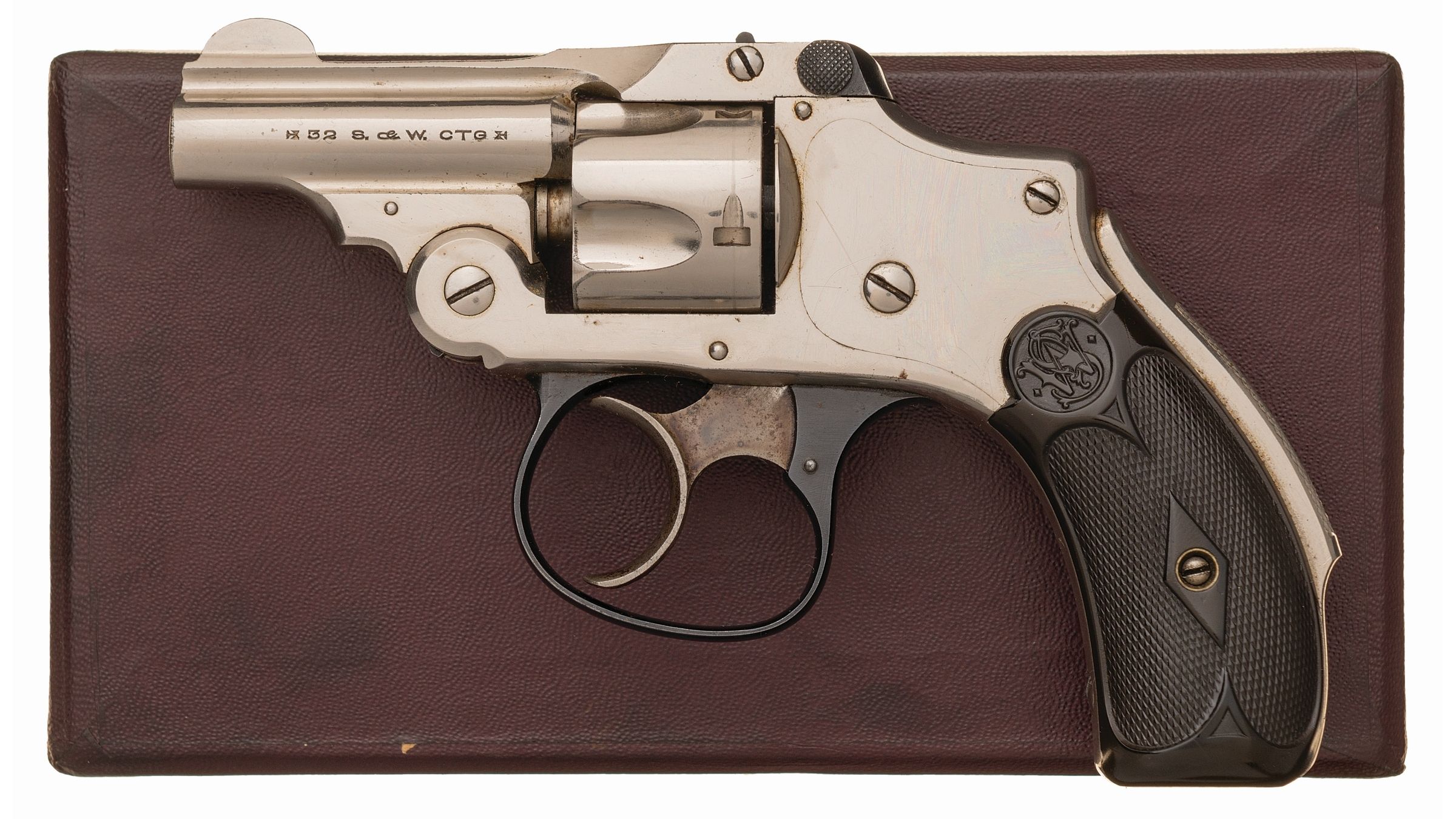 S&W 32 Safety Hammerless 3rd Model Bicycle Revolver with Box | Rock ...