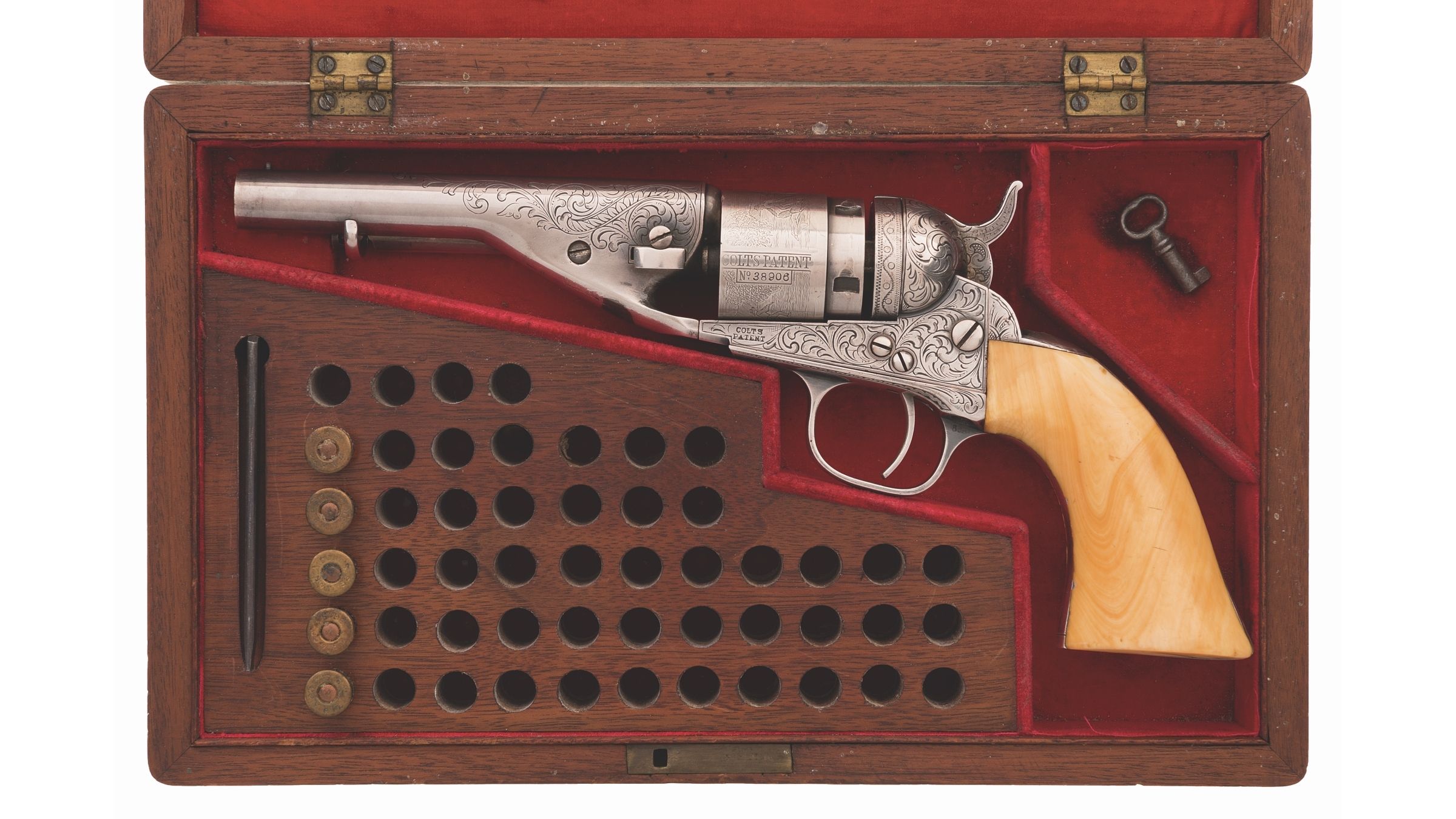 Cased Engraved Colt Pocket Navy Conversion Revolver | Rock Island Auction