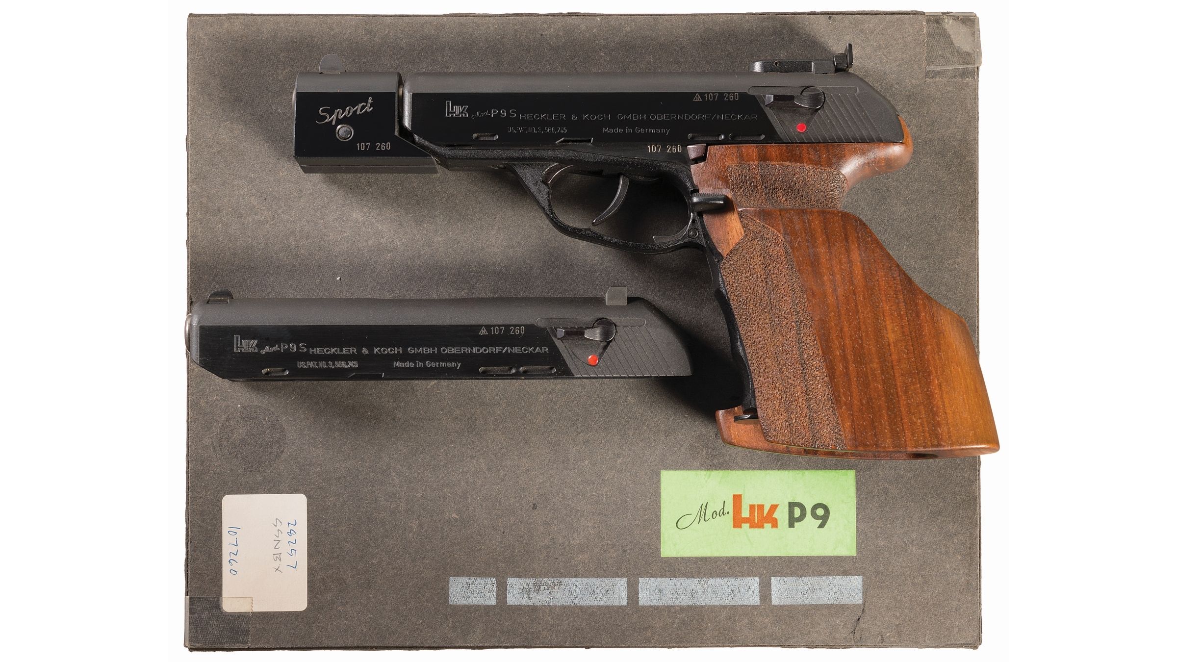 Heckler & Koch P9S Semi-Automatic Target Pistol Two Barrel Set | Rock ...