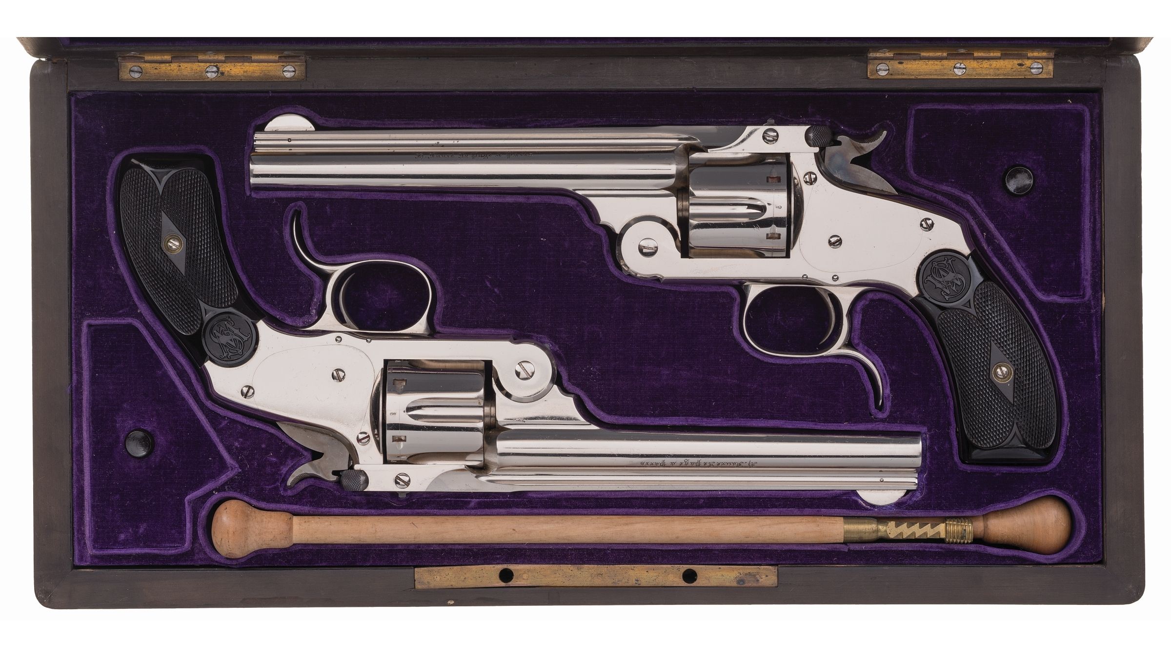 Cased Pair of Parisian Retailer S&W New Model No. 3 Revolvers | Rock ...