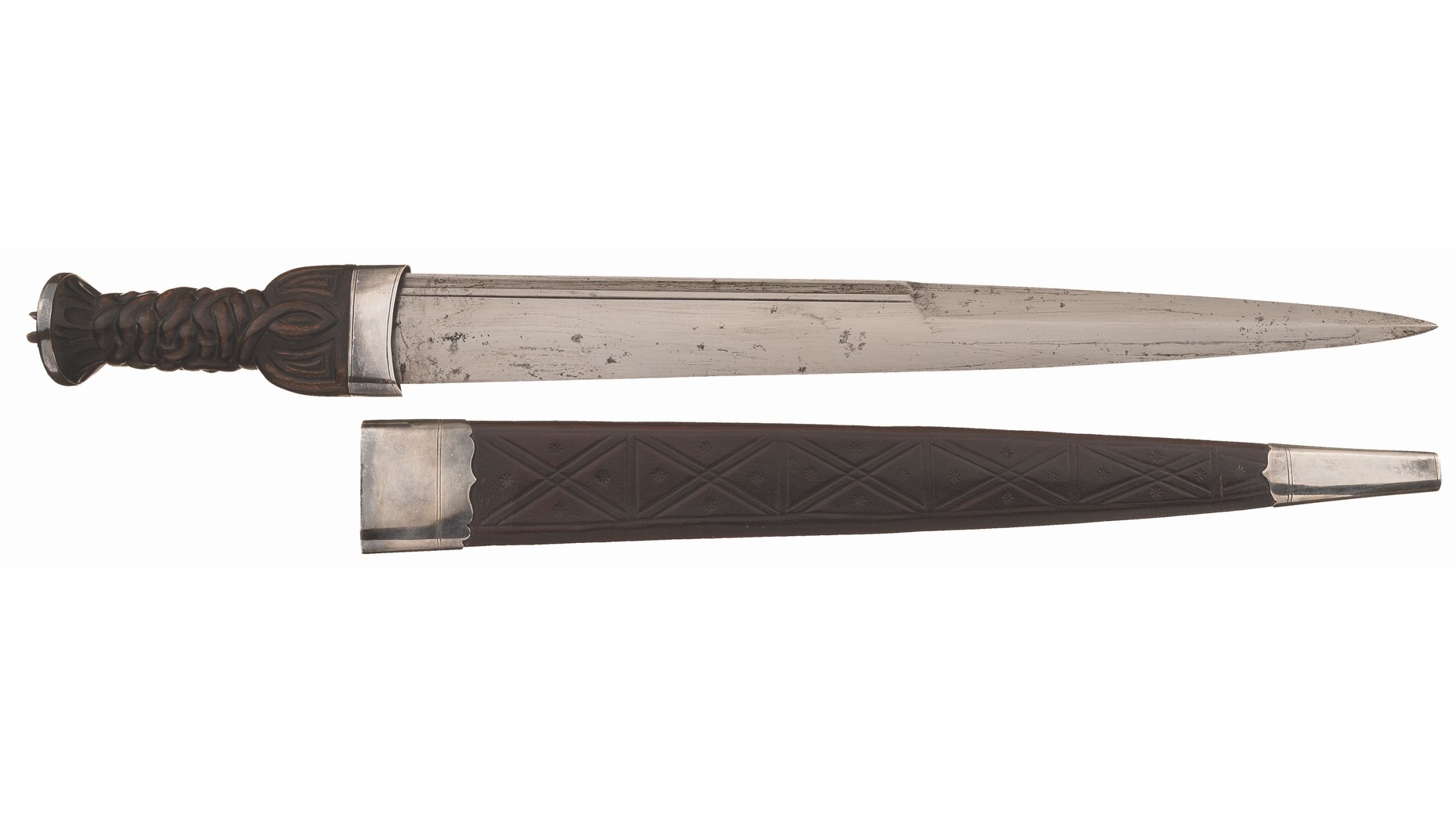 Silver Mounted Scottish Style Dirk with Sheath by Alvin White | Rock ...