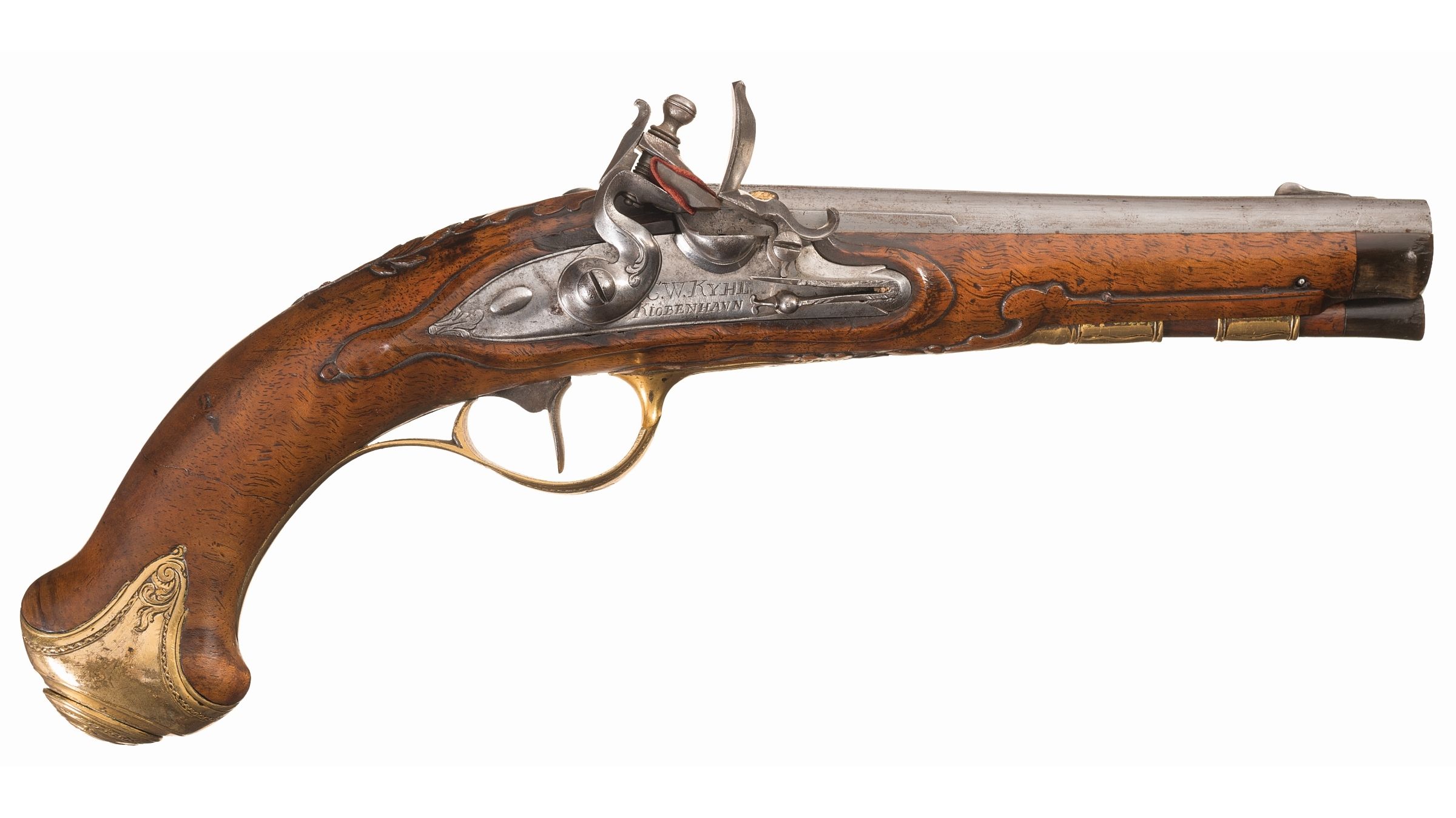 Danish Christian Wilcken Kyhl Flintlock Pistol | Rock Island Auction