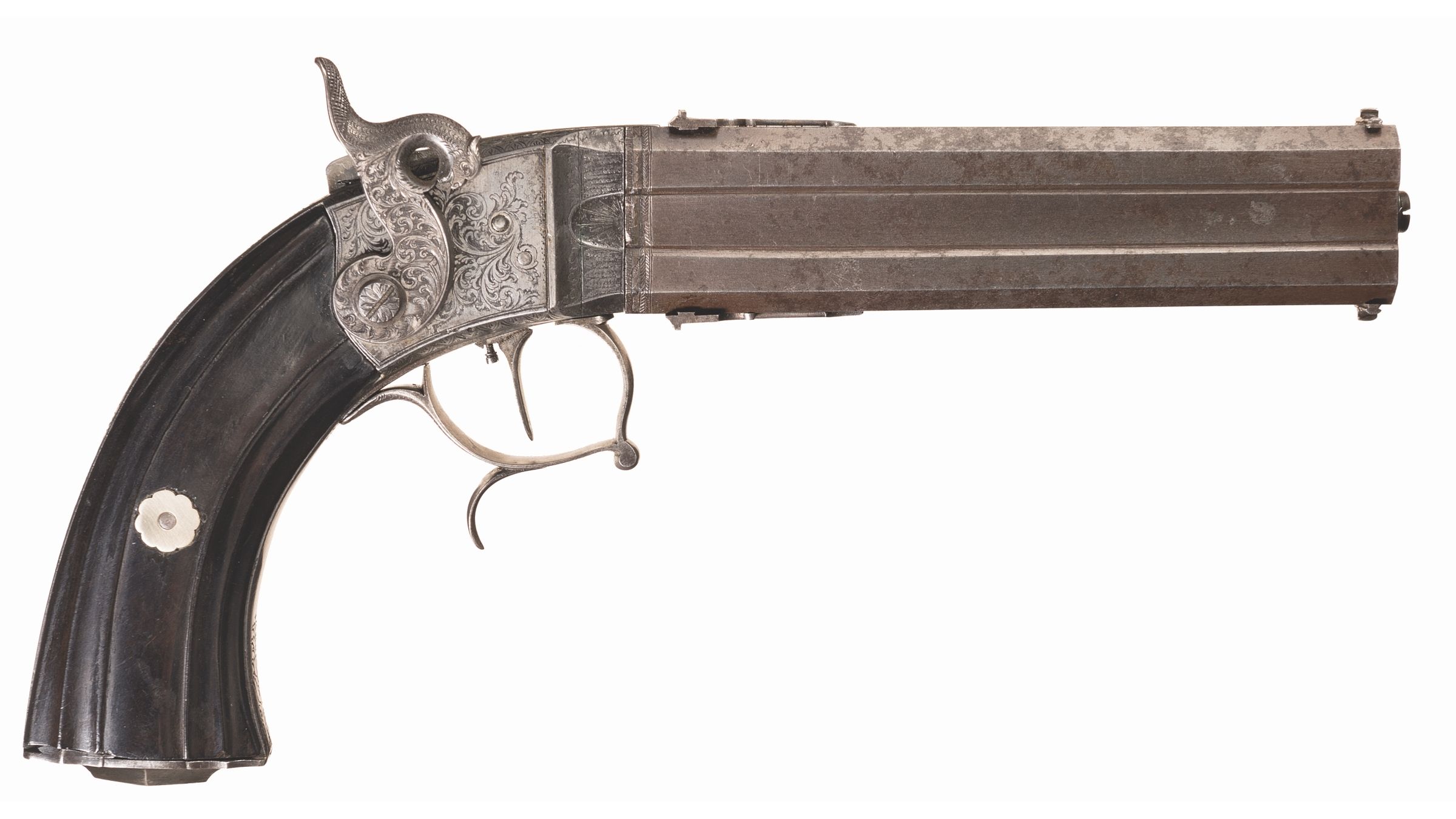 Swivel Breech Percussion Target Pistol By C Leute Of Munich Rock swivel-breech-percussion-target-pistol-by-c-leute-of-munich-rock