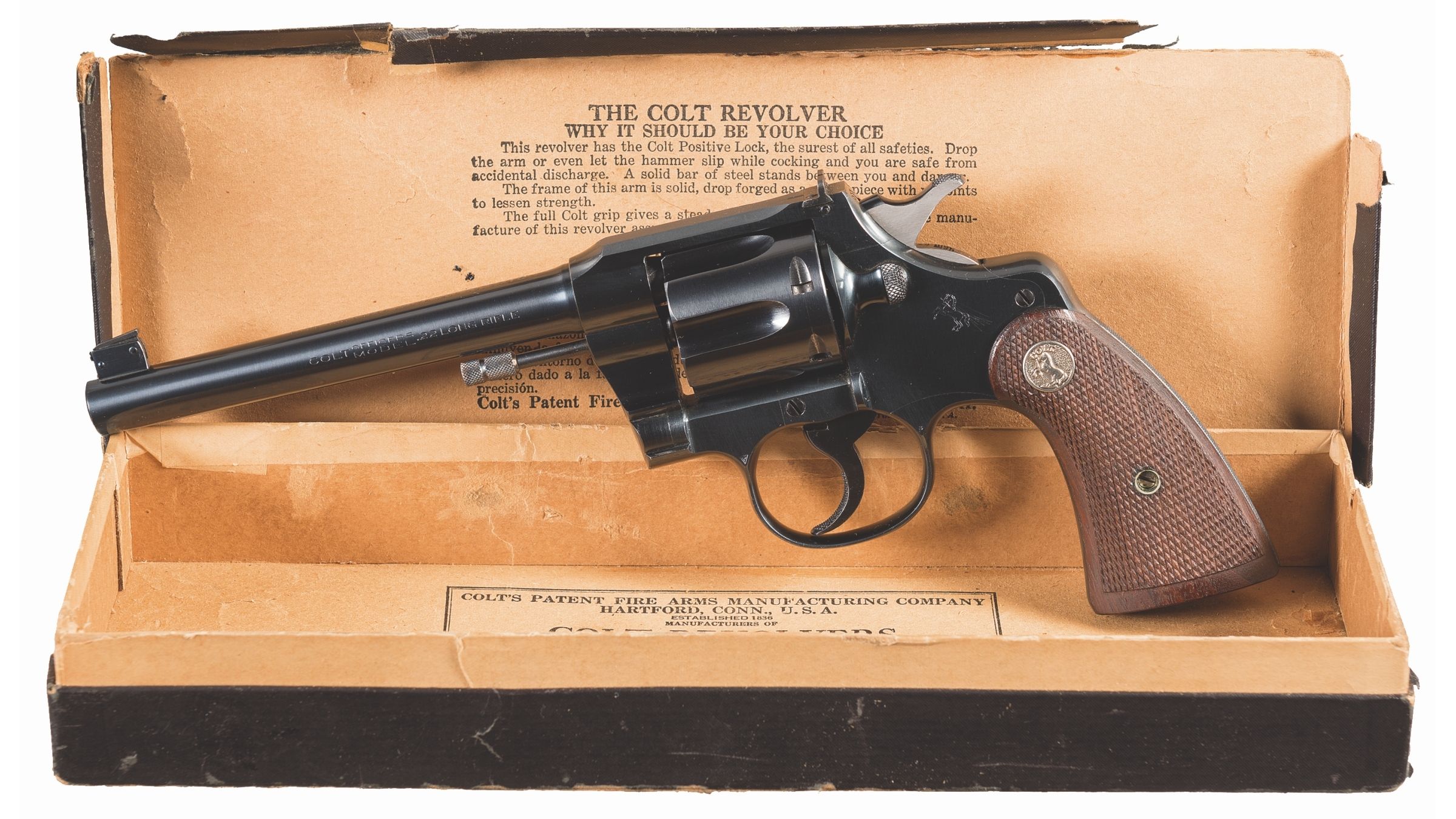 Colt Officer's Model Target Double Action .22 Revolver with Box | Rock ...