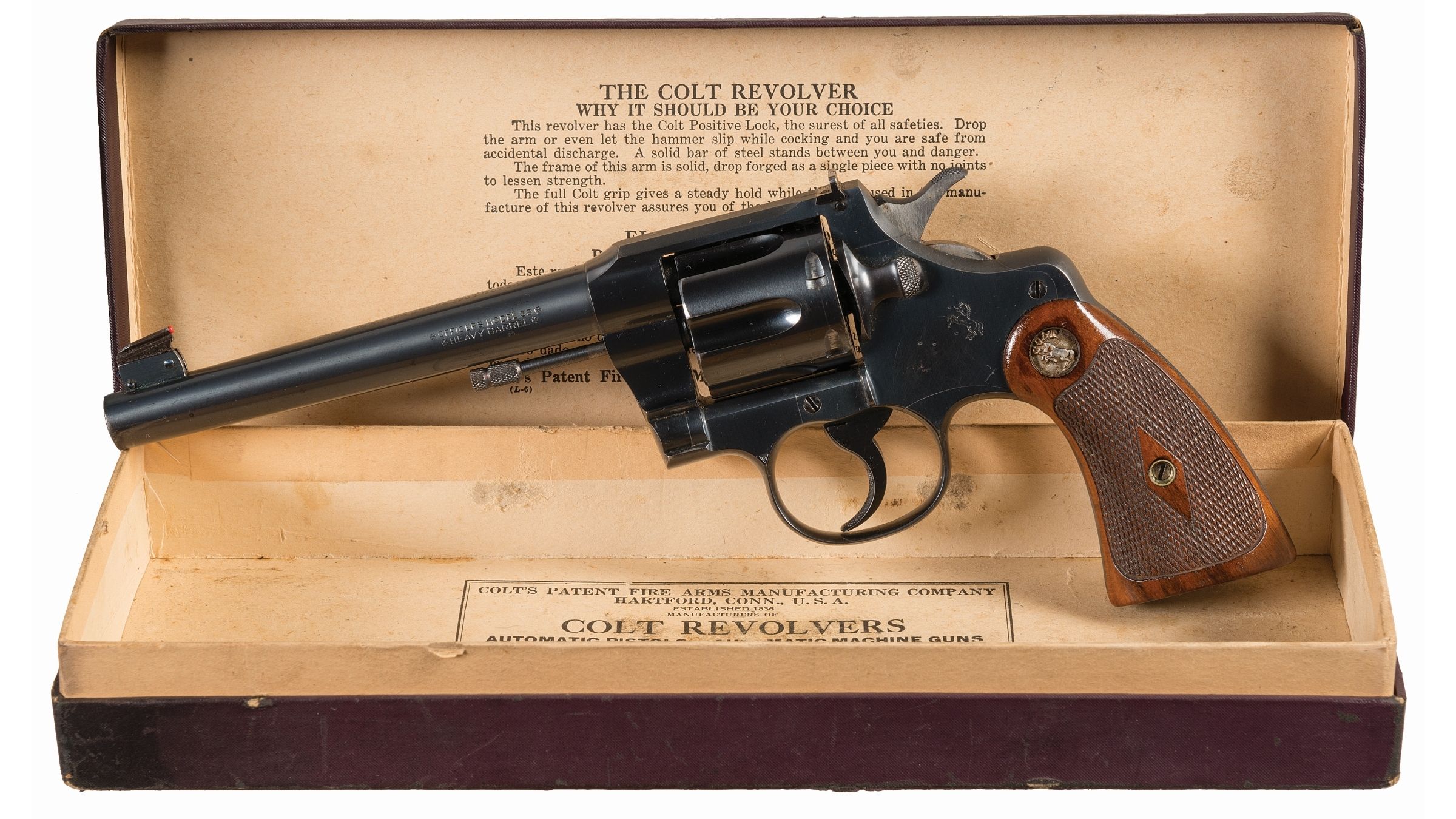 Colt Officer's Model Heavy Barrel Revolver with Box | Rock Island Auction