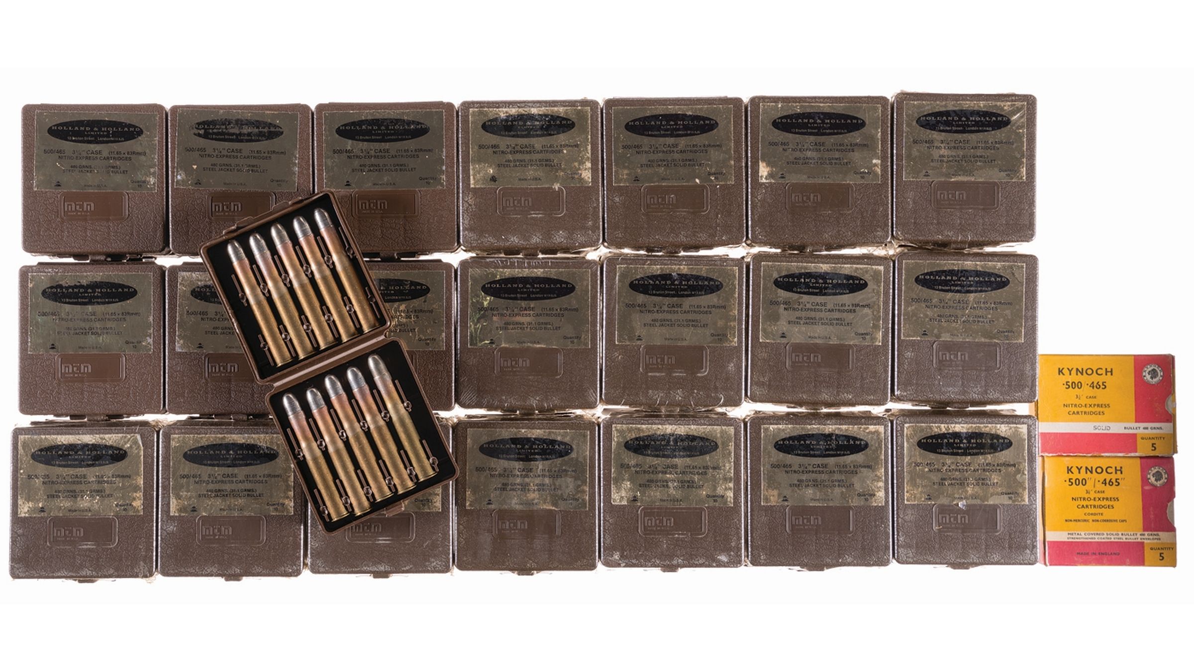 Large Lot of .500-.465 Nitro Express Ammunition | Rock Island Auction