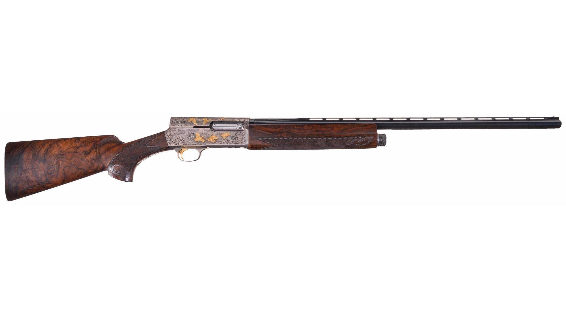 Engraved Gold Inlaid Browning Auto-5 Semi-Automatic Shotgun | Rock ...