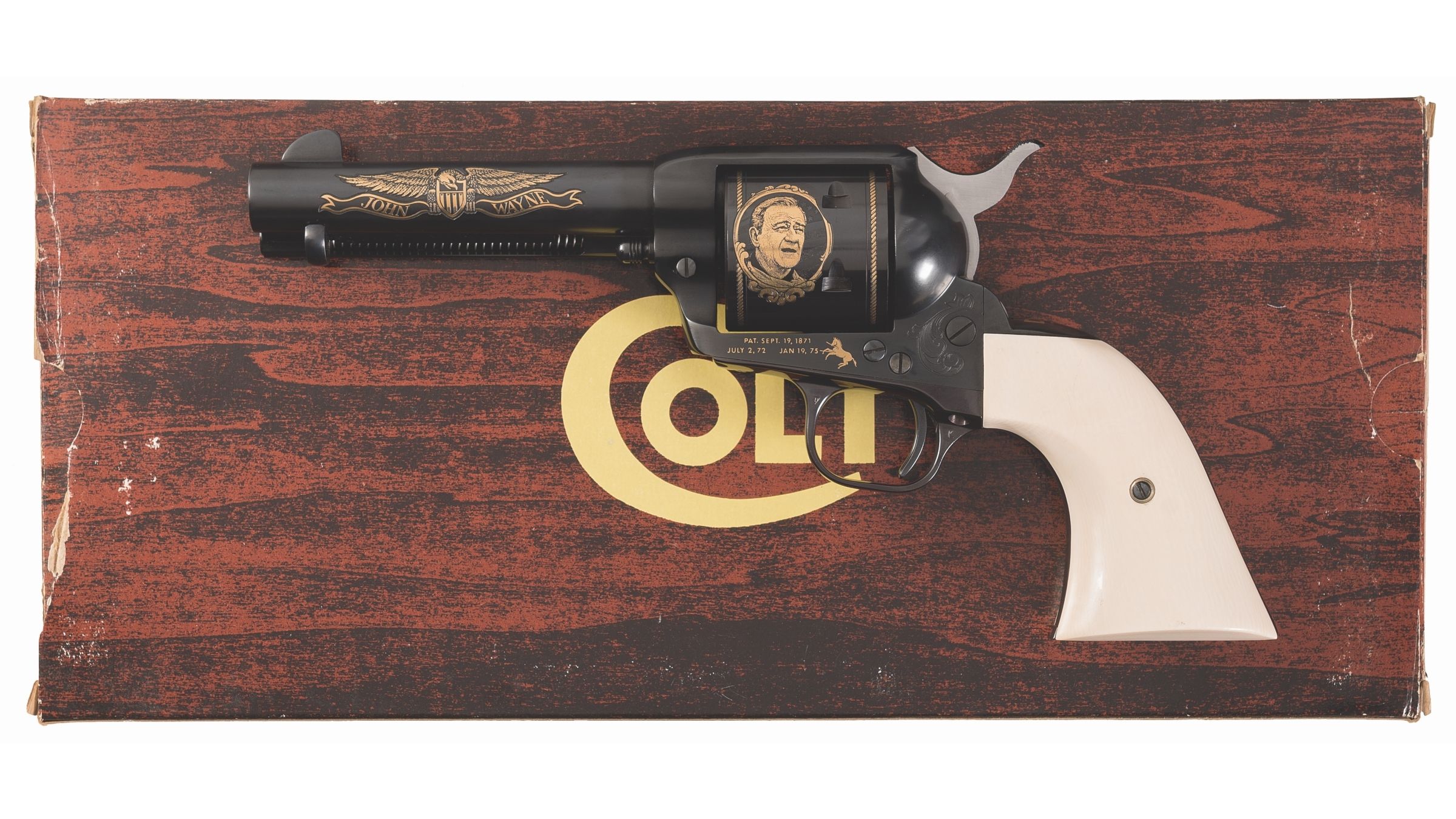 Colt's Factory Collection Gold Etched SAA John Wayne Revolver | Rock ...