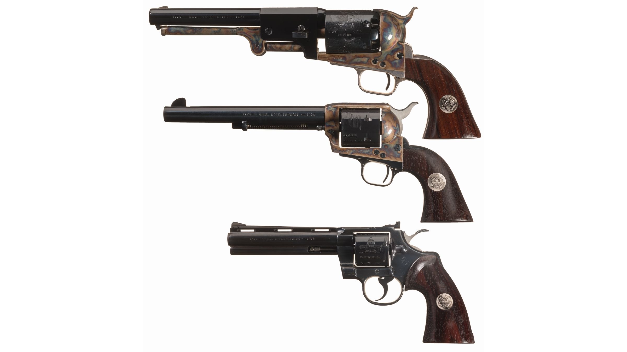 Matched Colt Bicentennial Three Revolver Set | Rock Island Auction