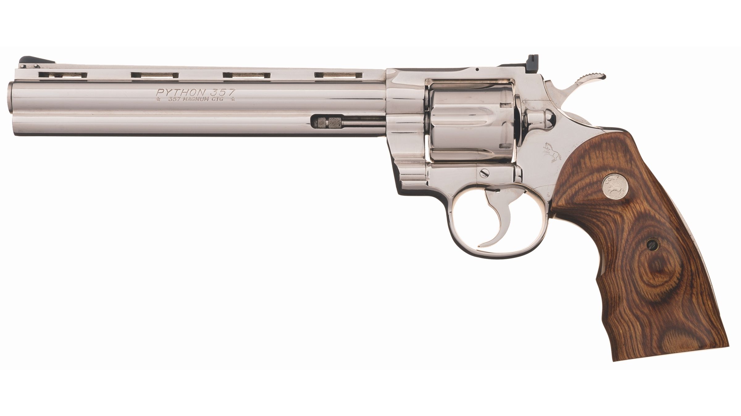Desirable Nickel Colt Python Double Action Revolver | Rock Island Auction