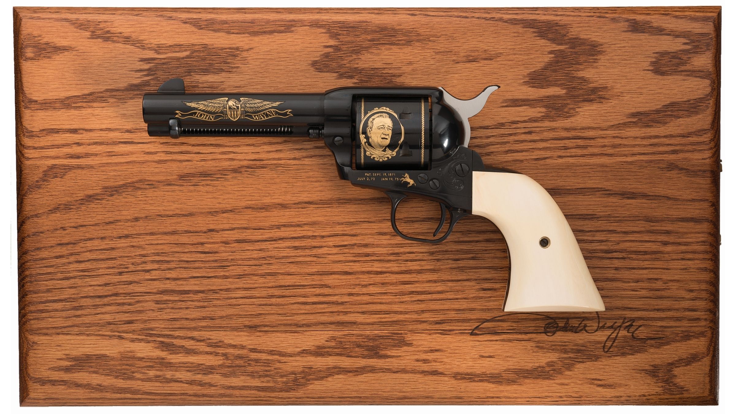 Cased John Wayne Commemorative Colt Single Action Army Revolver | Rock ...