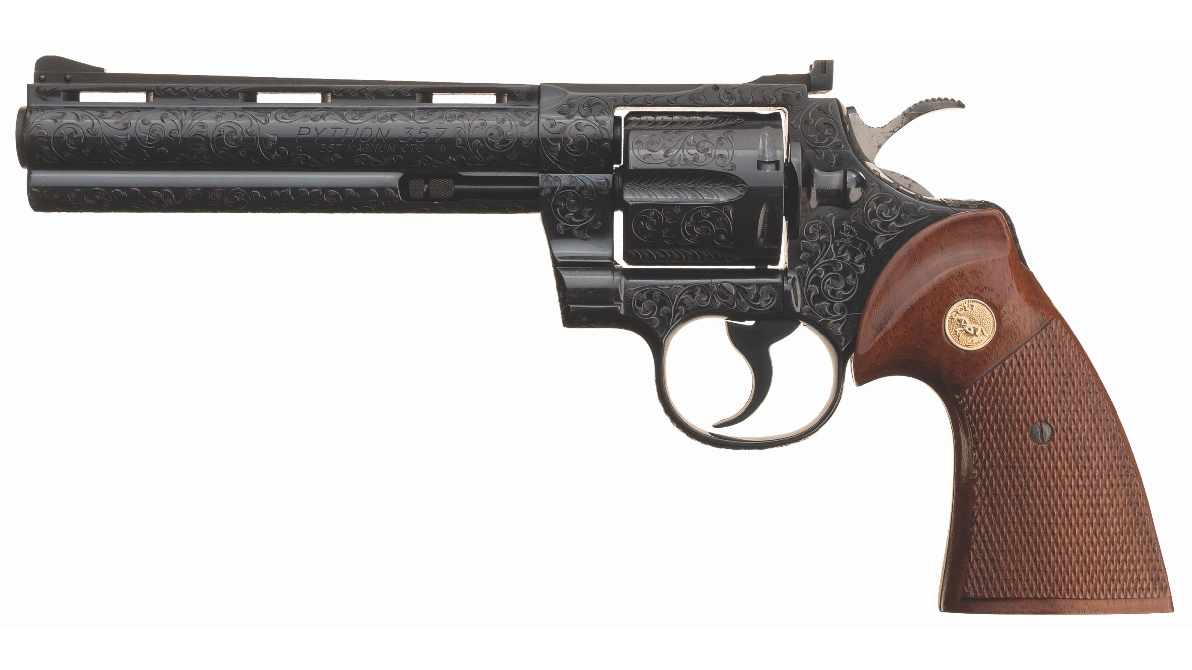 Factory Engraved Colt Python Double Action Revolver | Rock Island Auction