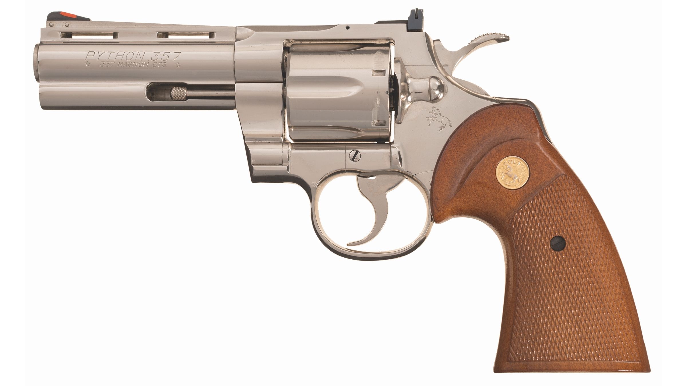 Desirable Nickel Colt Python Double Action Revolver | Rock Island Auction