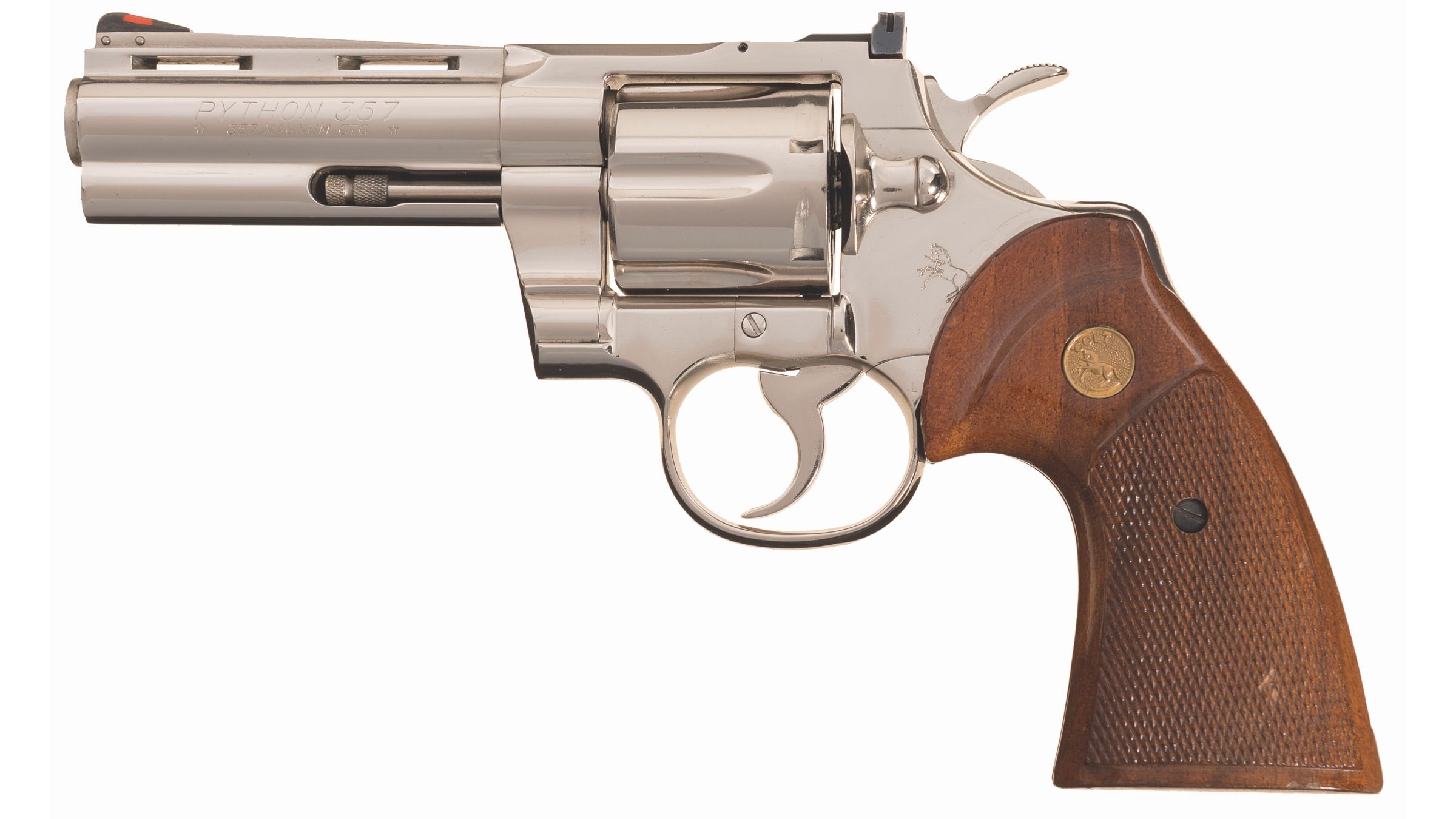 Desirable Nickel Colt Python Double Action Revolver | Rock Island Auction