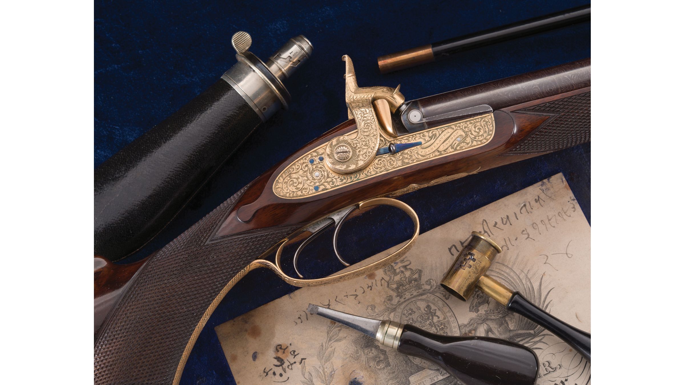 Charles Lancaster Double Barrel Oval Bore Percussion Rifle | Rock ...