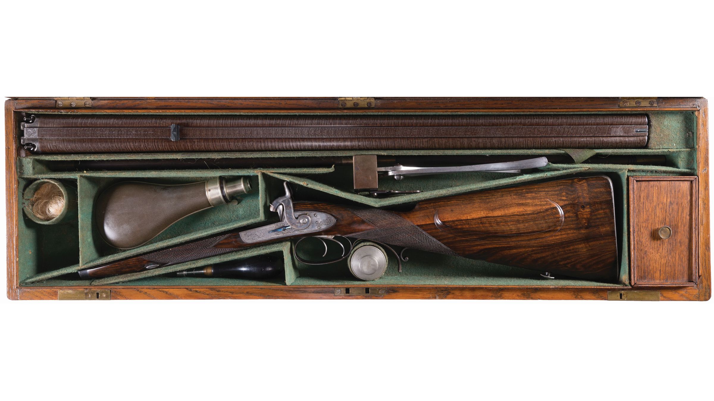 William Moore, London Double Barrel Percussion Rifle | Rock Island Auction