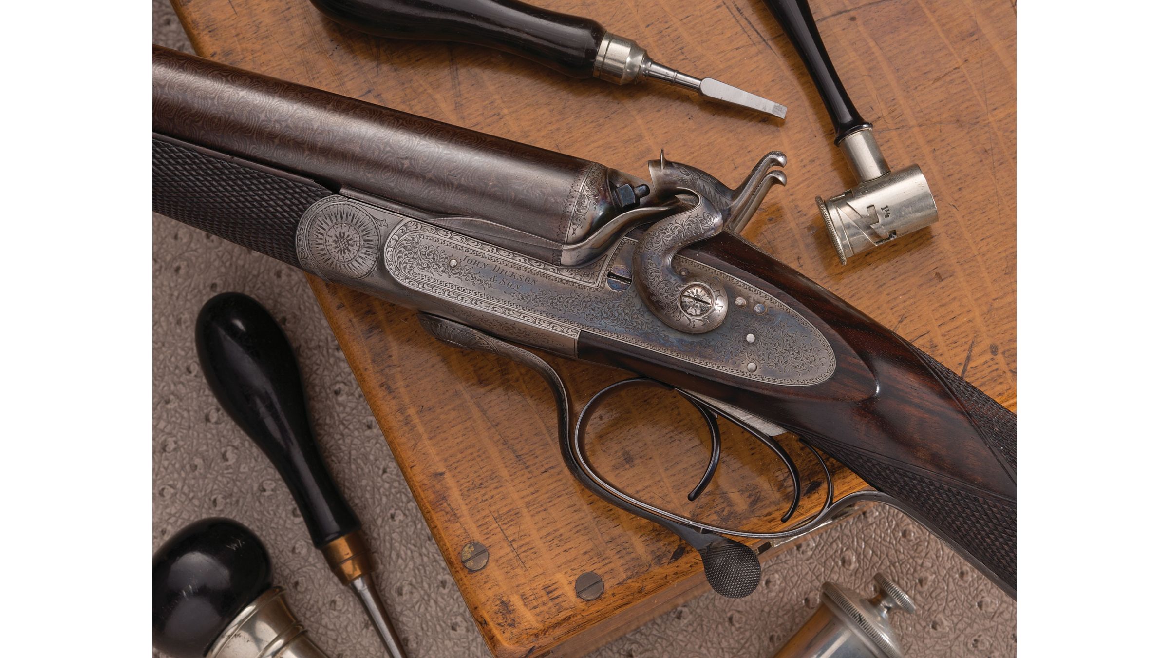 John Dickson & Son 12 Bore Double Barrel Shotgun with Case | Rock ...