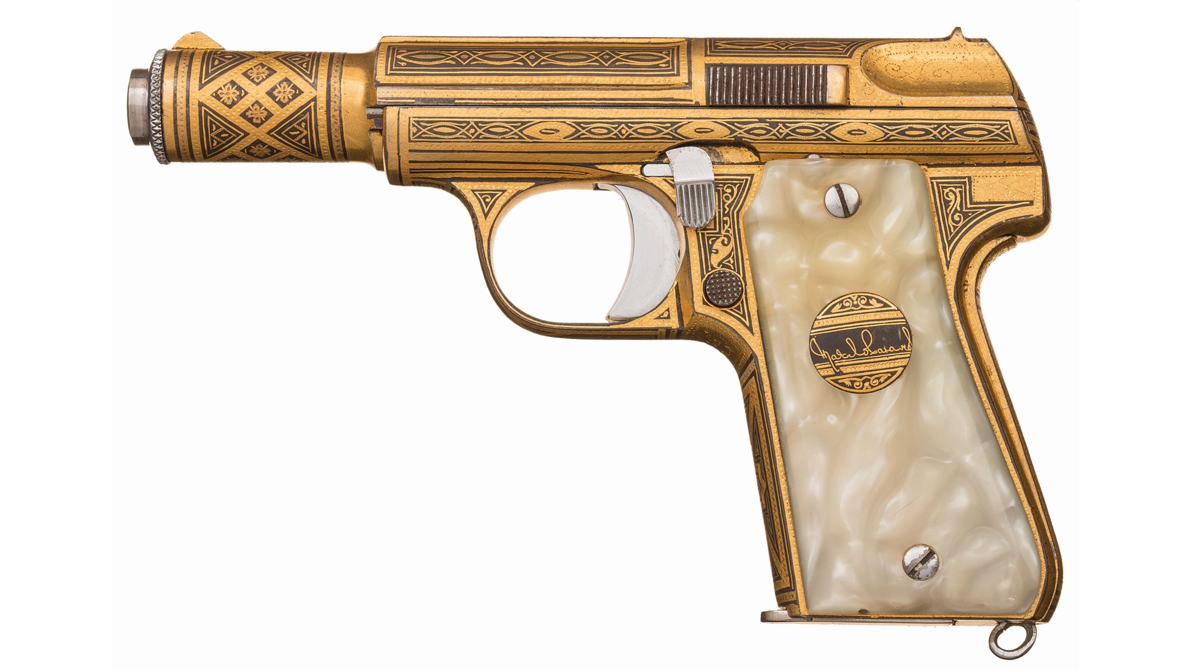 Gold Damascened Astra Model 3000 Pistol | Rock Island Auction