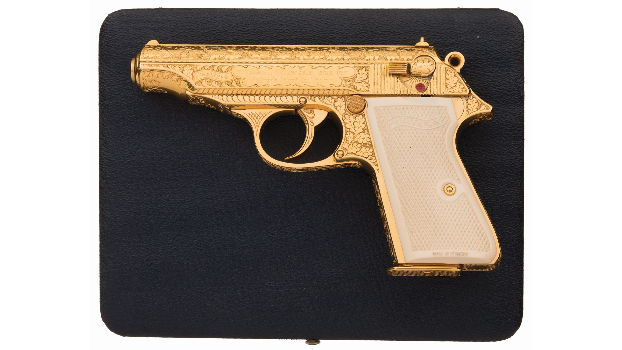 Engraved and Gold Finished Walther PP with Case | Rock Island Auction