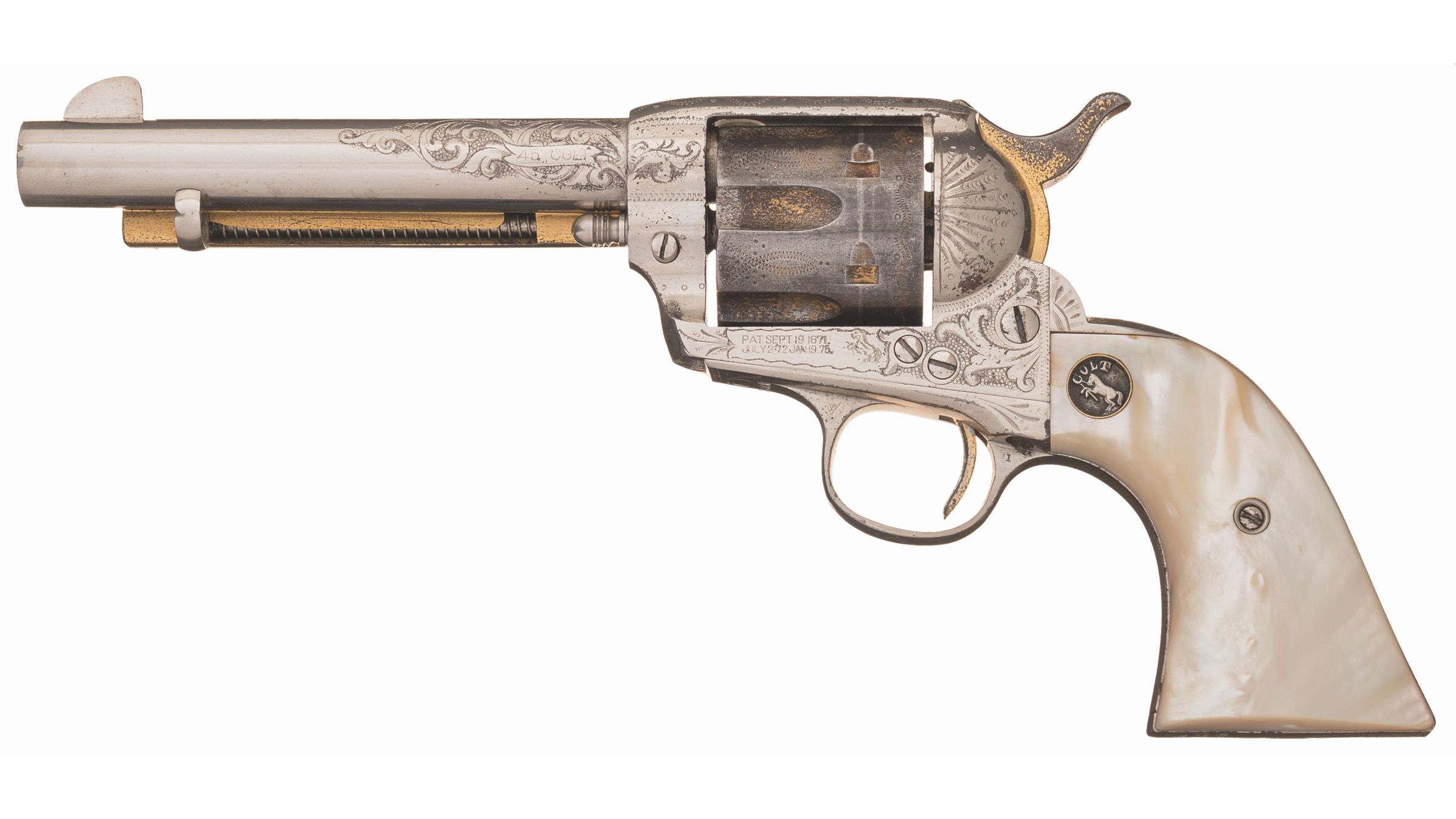 Factory Engraved Colt Single Action Army Revolver with Letter | Rock ...