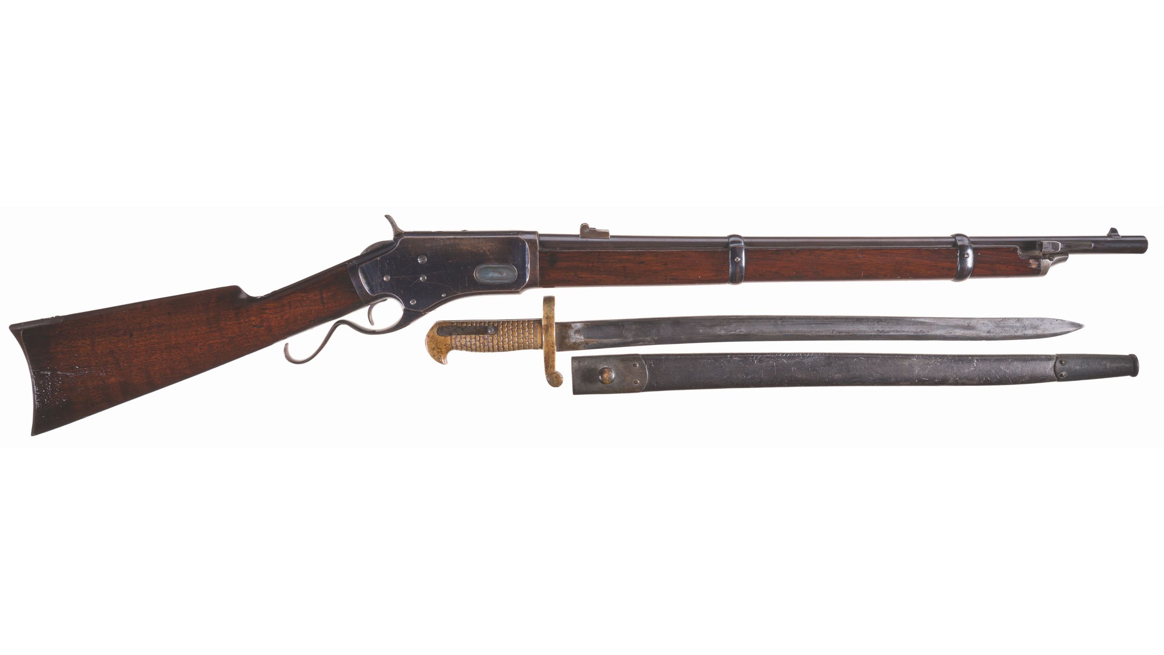 Whitney-Burgess Military Lever Action Carbine with Bayonet | Rock ...