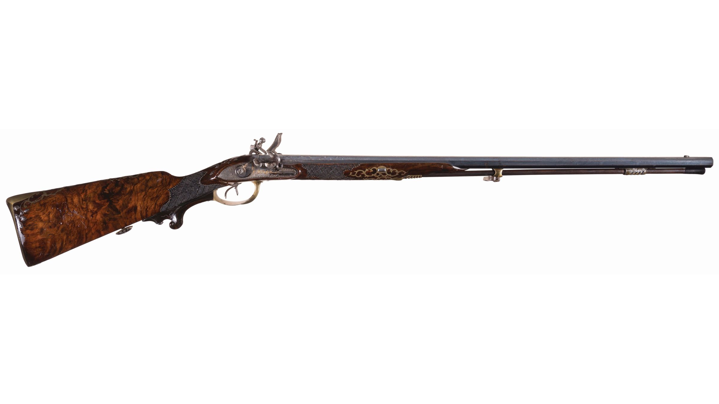 1826 Presentation C. Korber Double Barrel Flintlock Shotgun | Rock ...