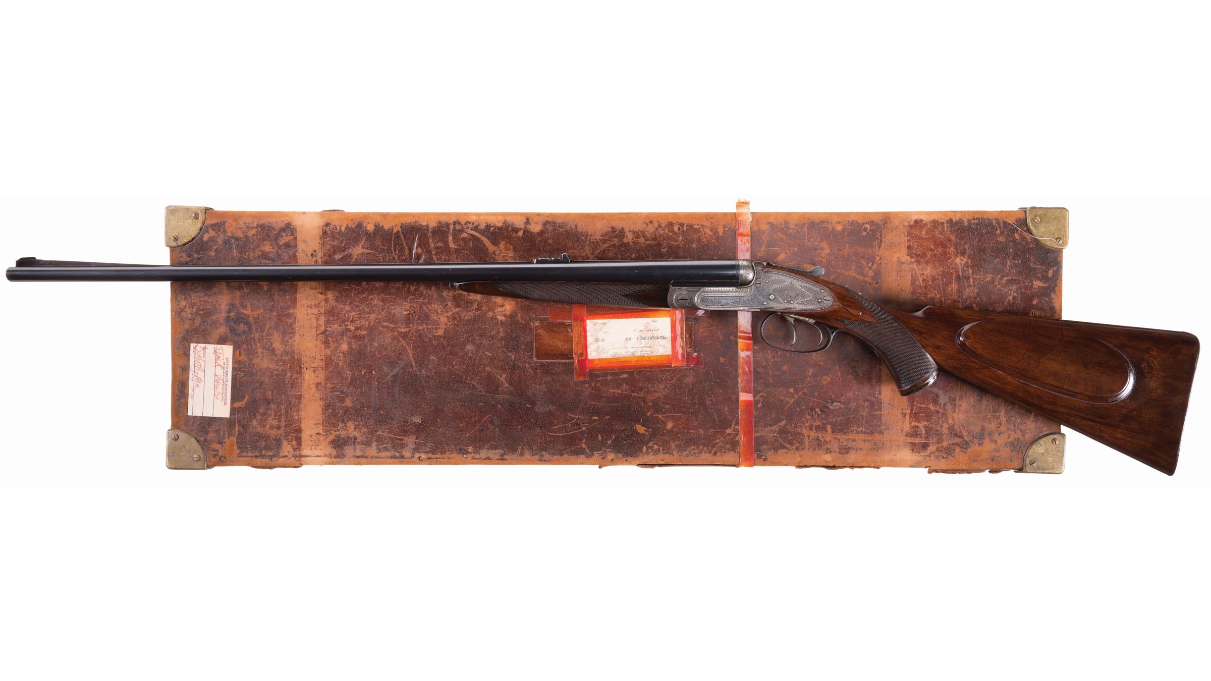 Cased Alexander Henry Double Barrel Rifle in 375 Nitro Express | Rock ...