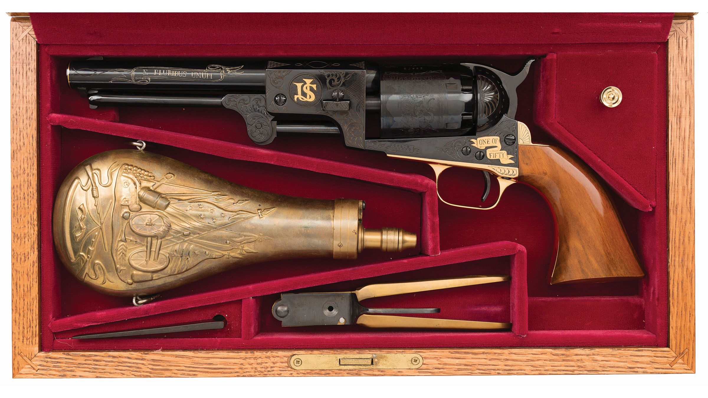 Cased Reproduction Colt 3rd Model Dragoon Percussion Revolver | Rock ...