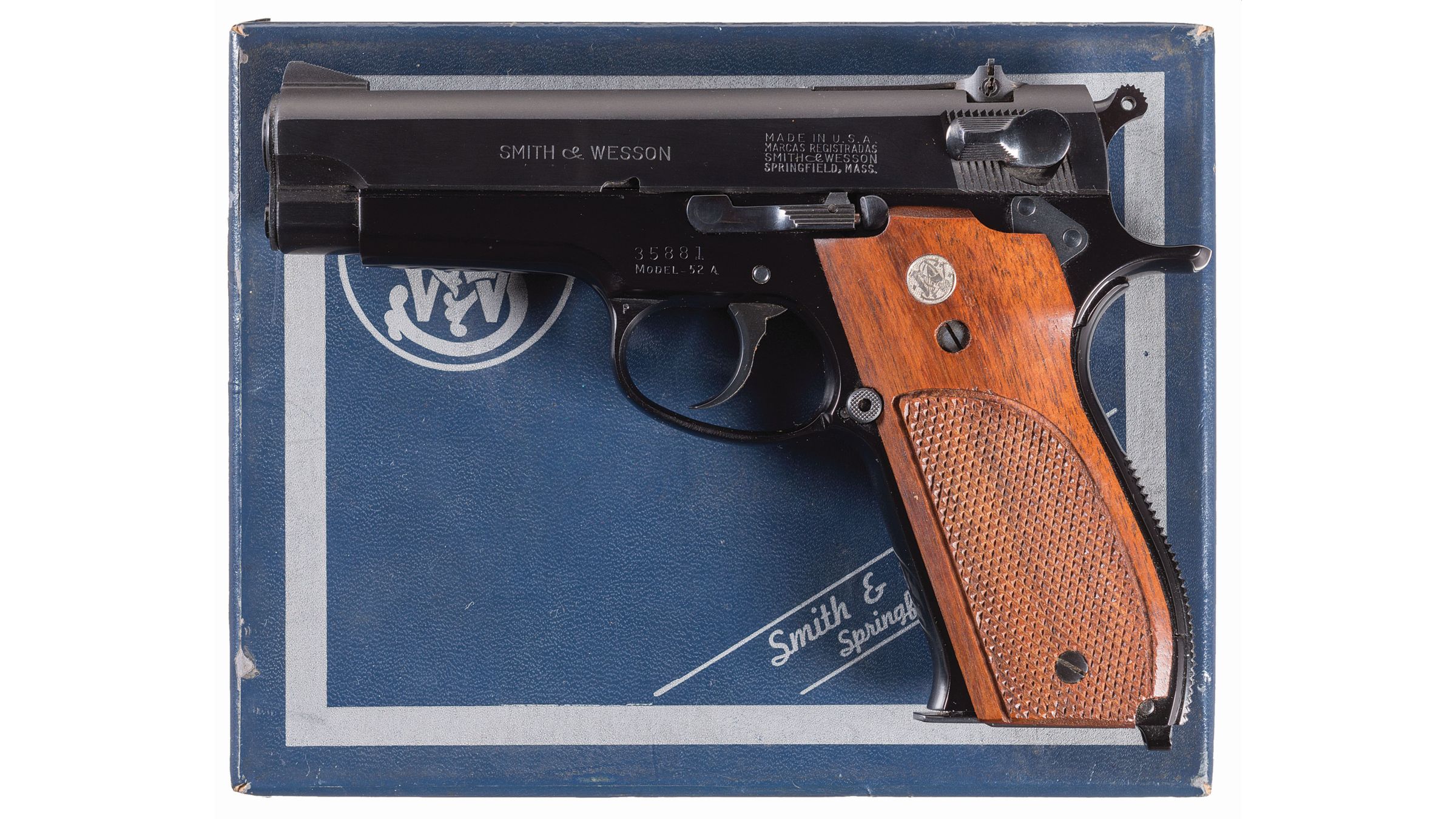 Smith & Wesson Model 52-A 38 AMU Semi-Automatic Pistol with Box | Rock ...