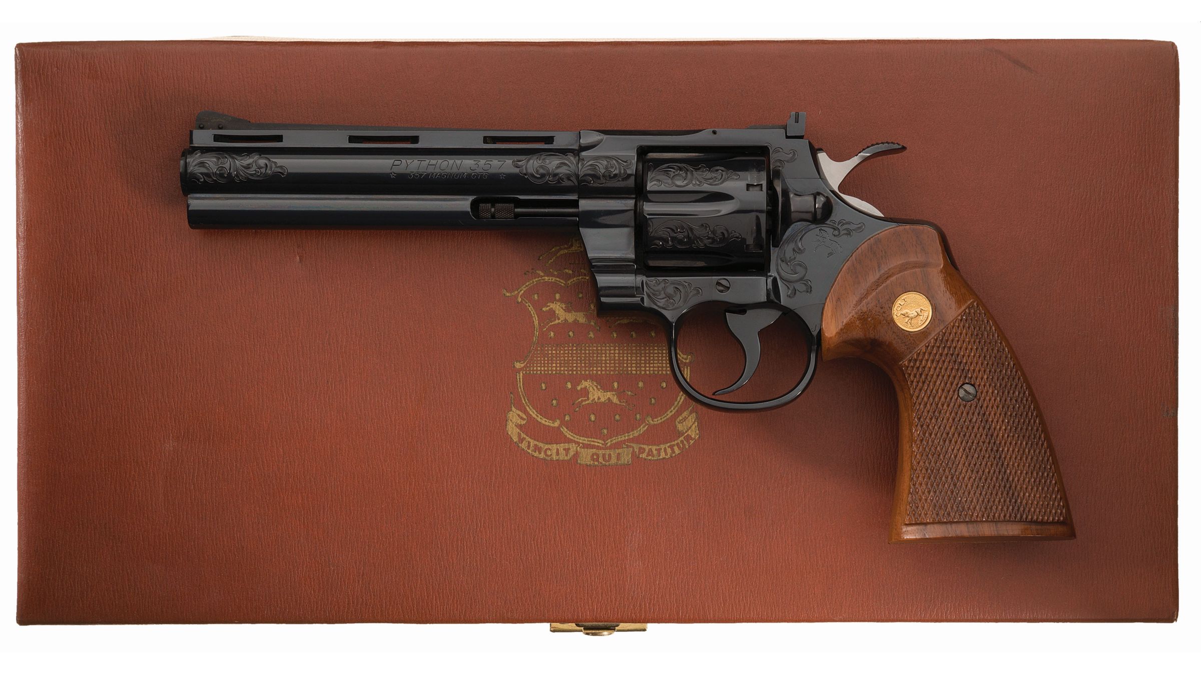 Factory Class "A" Engraved Colt Python Revolver with Case | Rock Island ...
