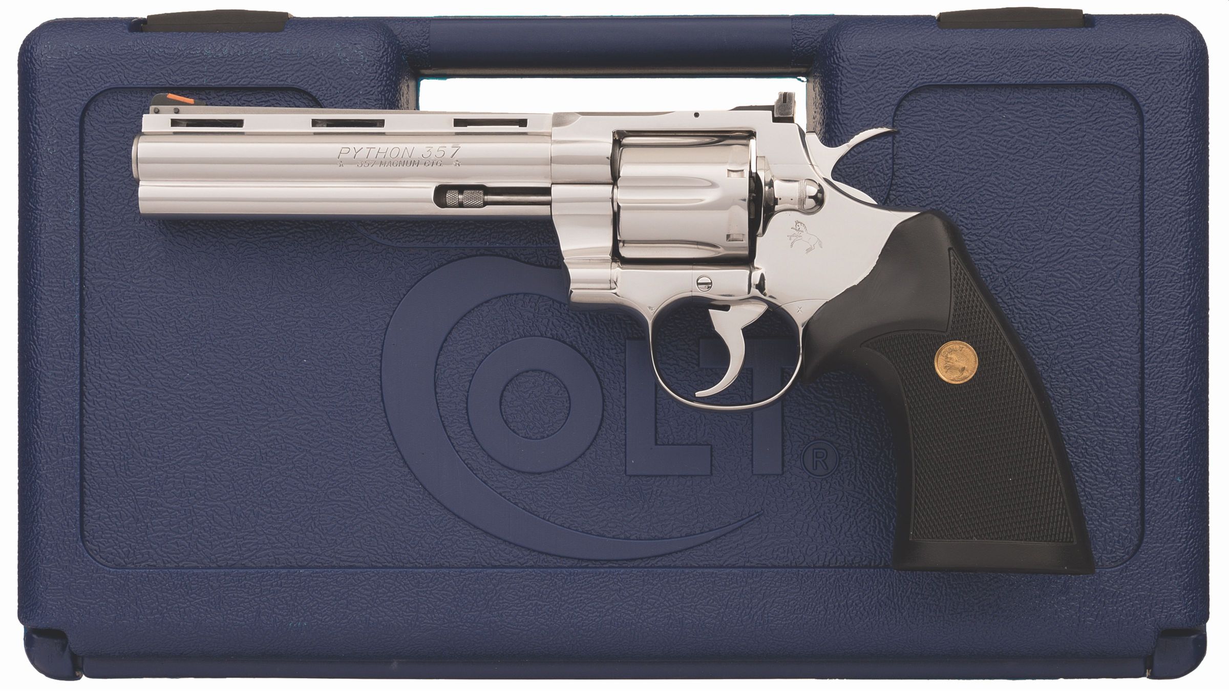 Bright Stainless Colt Python Double Action Revolver with Letter | Rock Island Auction