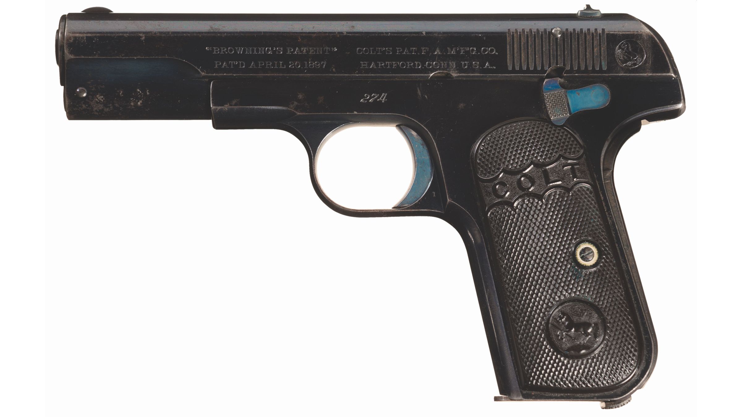 First Year Production Colt Model 1903 Pocket Hammerless Pistol | Rock ...