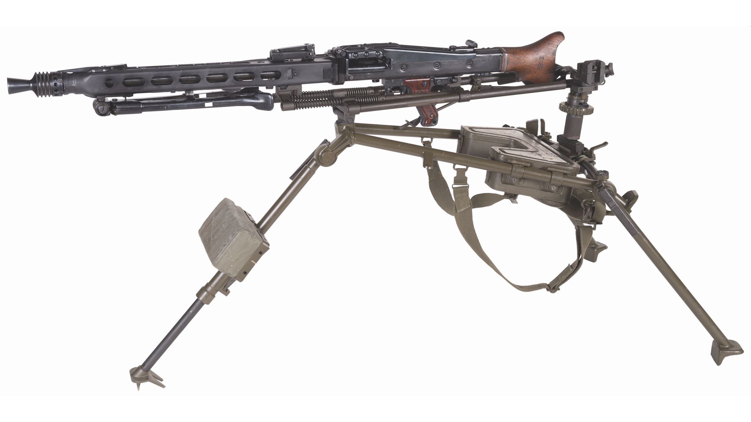BRP MG42SA Semi-Automatic Belt Fed Rifle with Tripod | Rock Island Auction